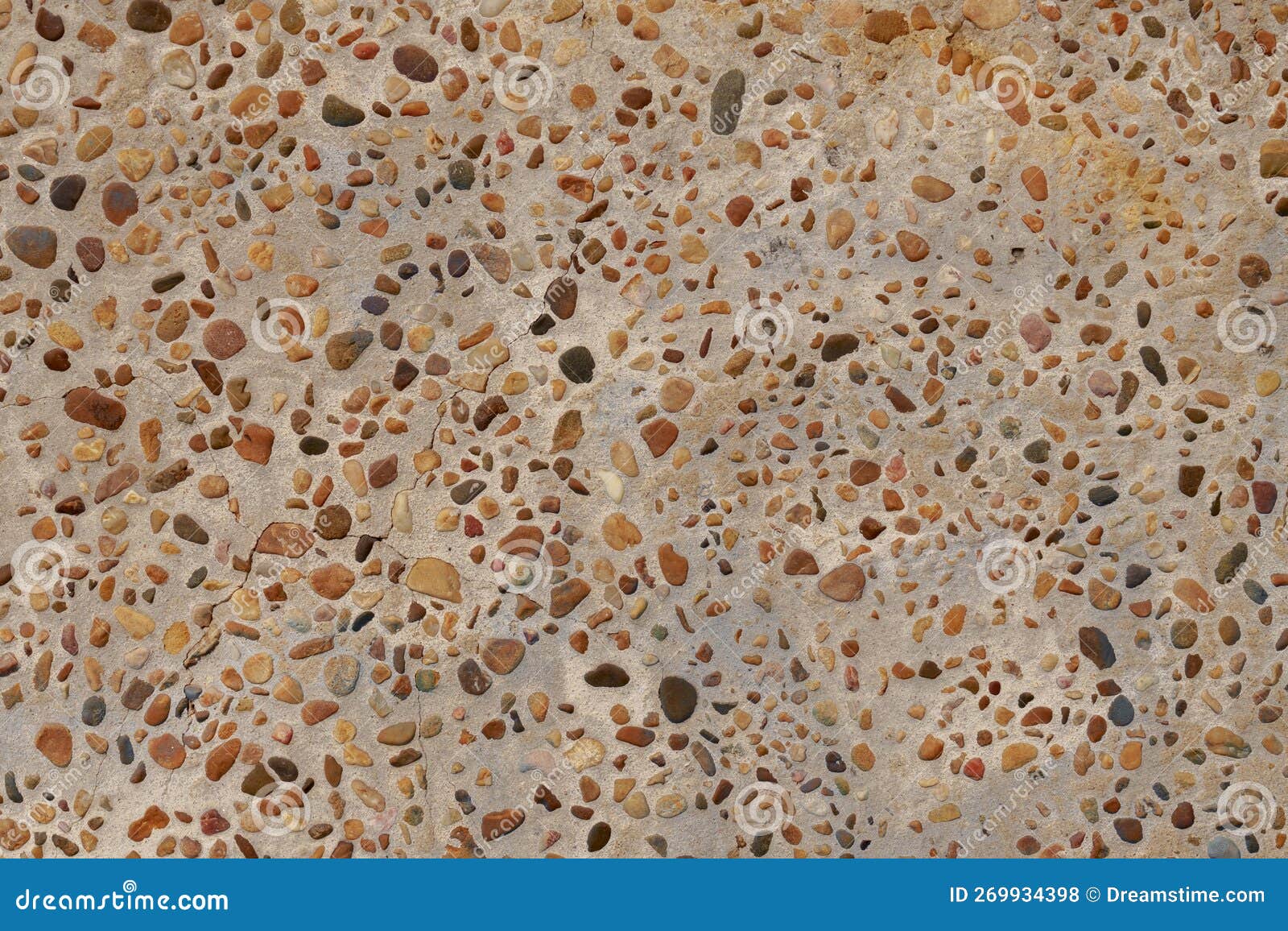 Colored Pebble Stone Wall of the Building Exterior Stock Photo - Image ...