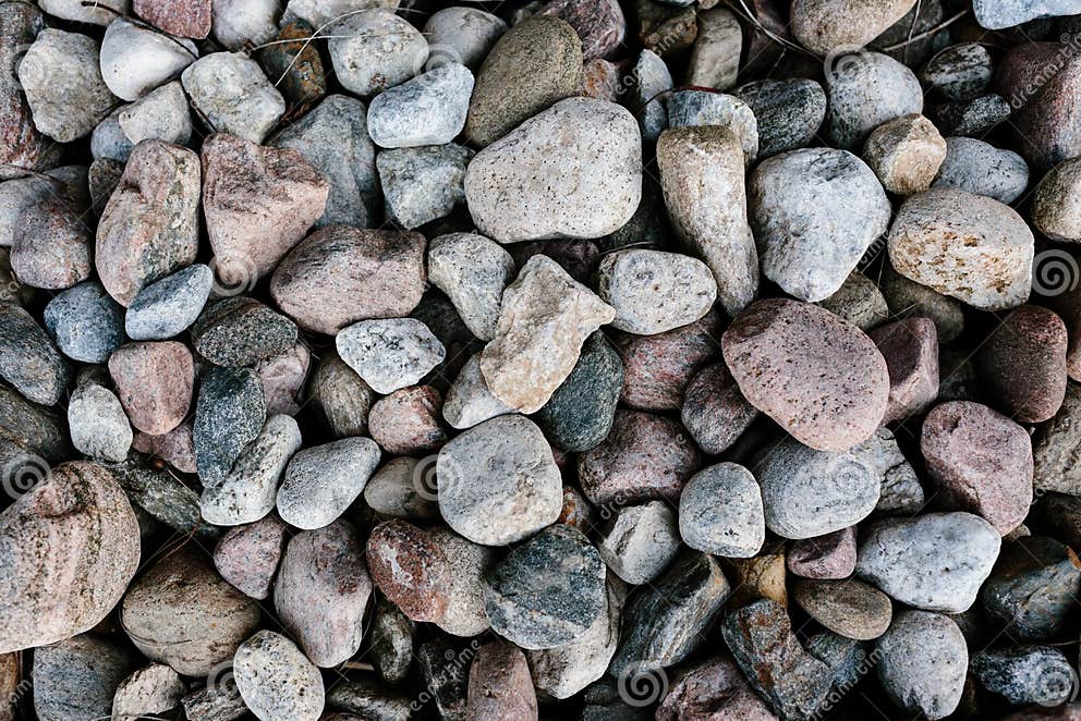 Colored Pebbles of Different Sizes and Shapes Stock Photo - Image of ...