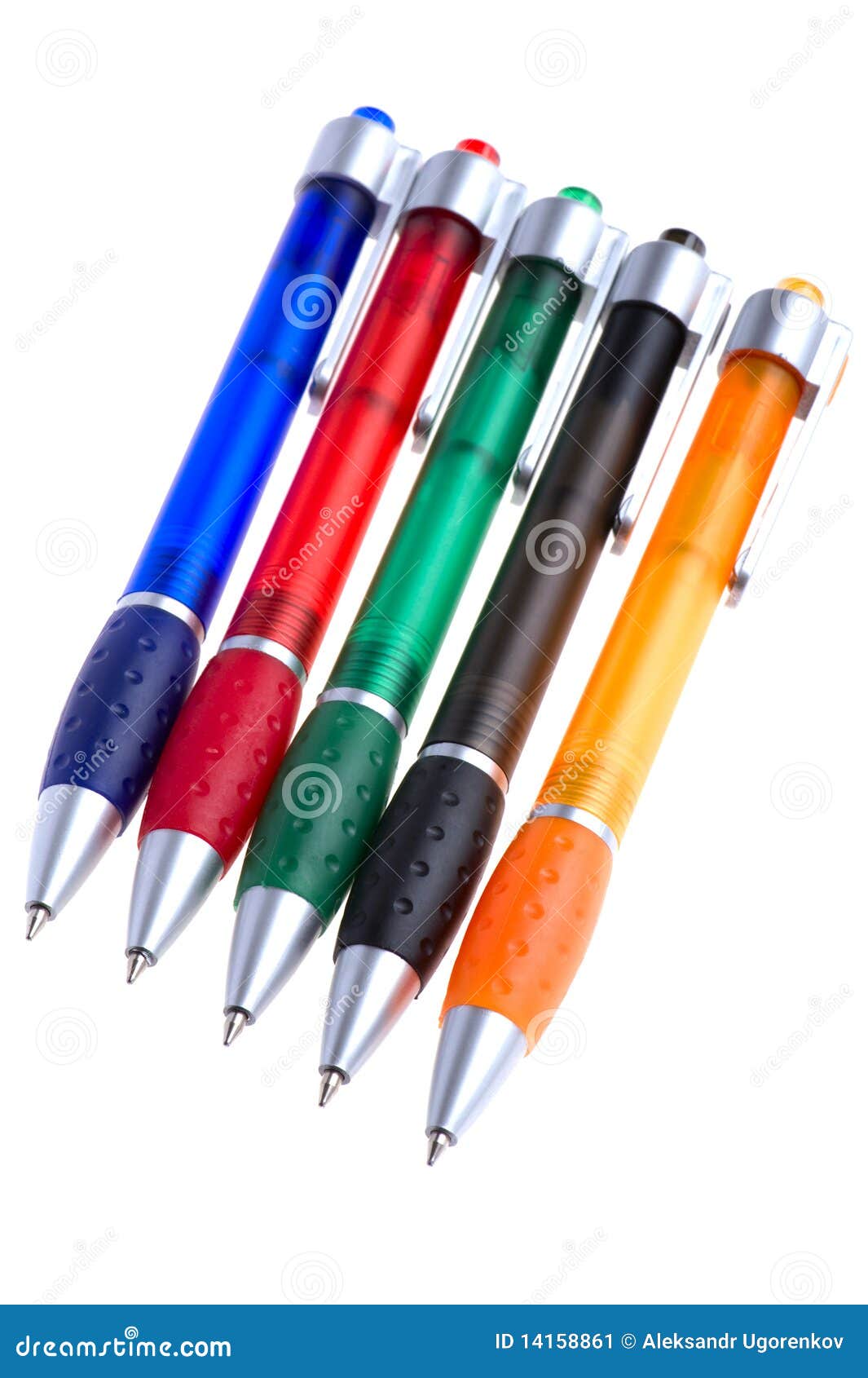 Colored Pen Isolated on White Stock Image - Image of detail, write ...