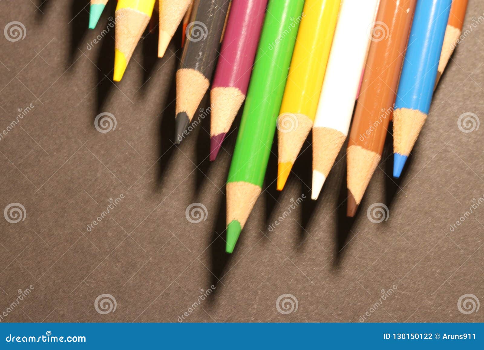 Colored pencil box stock photo. Image of coloured, drawing - 130150122