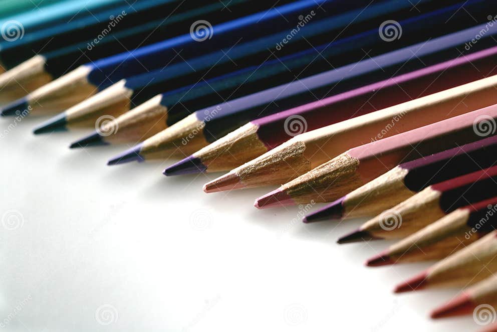 Colored pencil gradation stock photo. Image of paint - 99247292