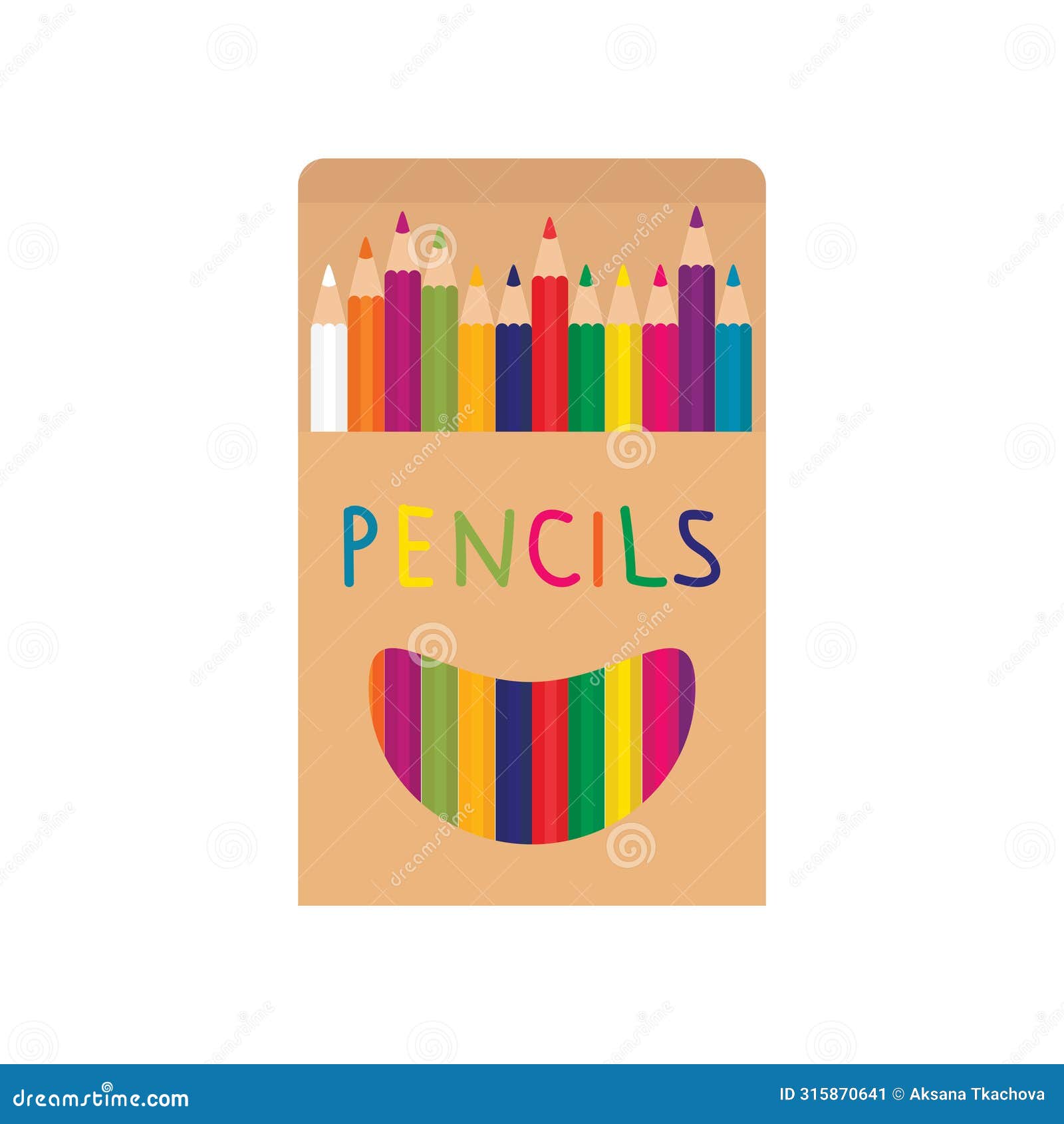 Colored Pencil Packaging. Paper Box. Vector Illustration. Stock Vector ...