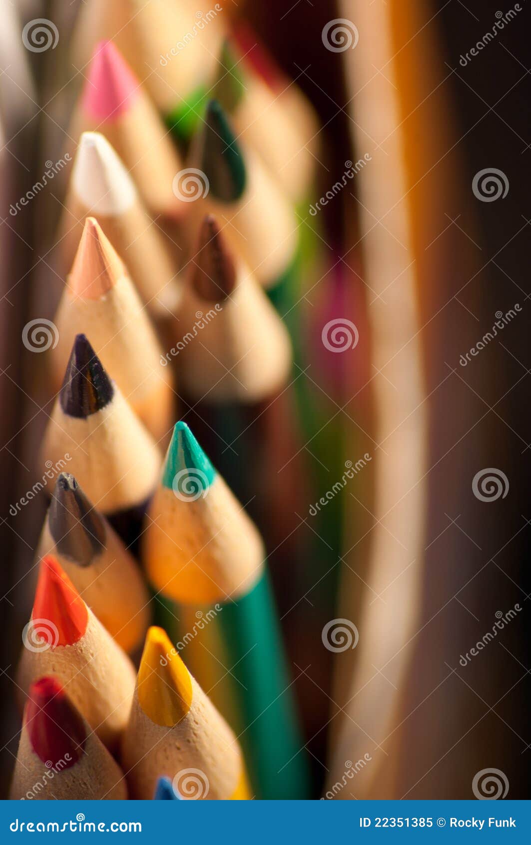 Colored Pencil Points stock image. Image of coloring - 22351385