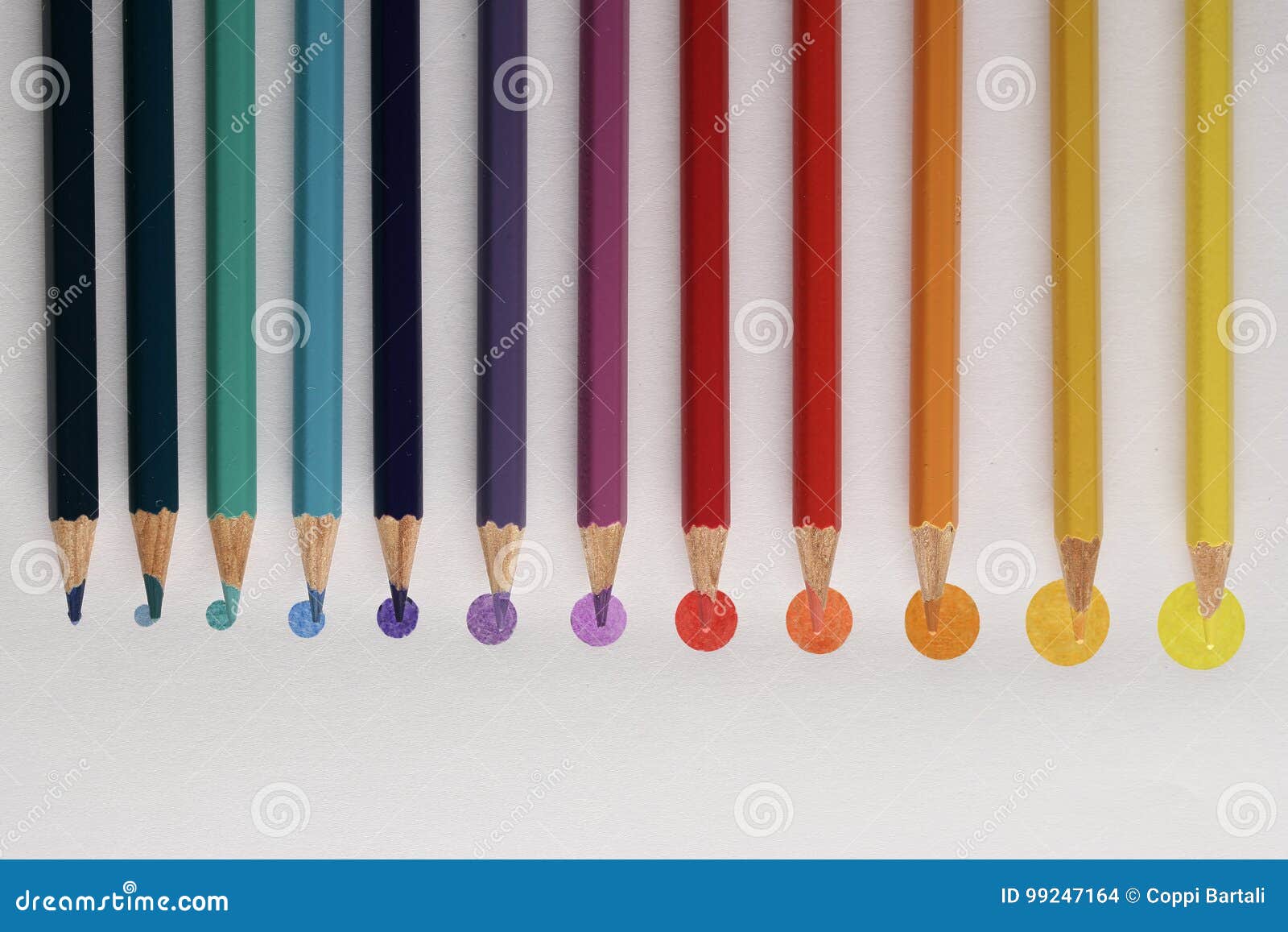 Colored pencil points stock photo. Image of olive, points - 99247164