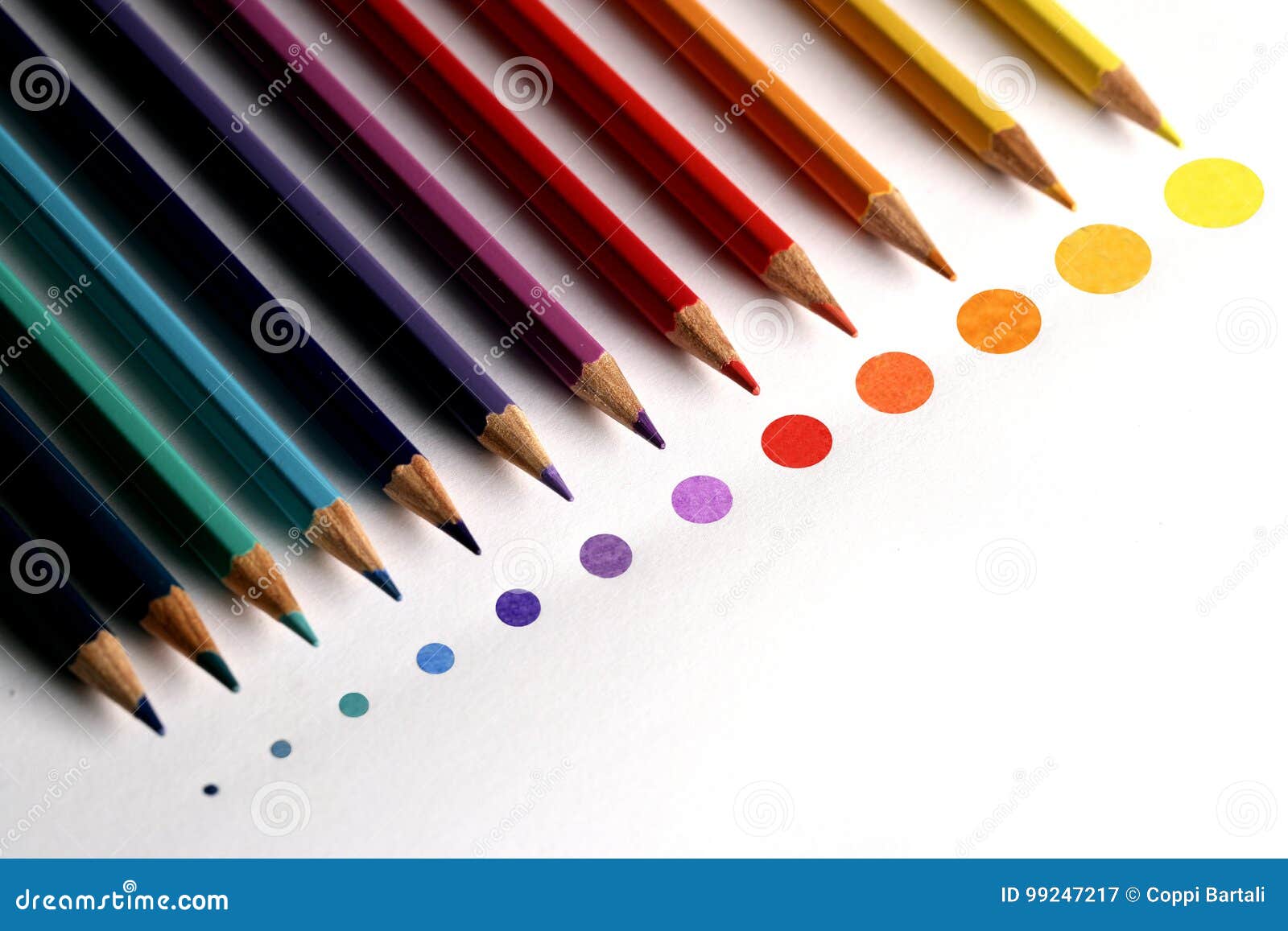 Colored pencil points stock image. Image of pencils, paint - 99247217