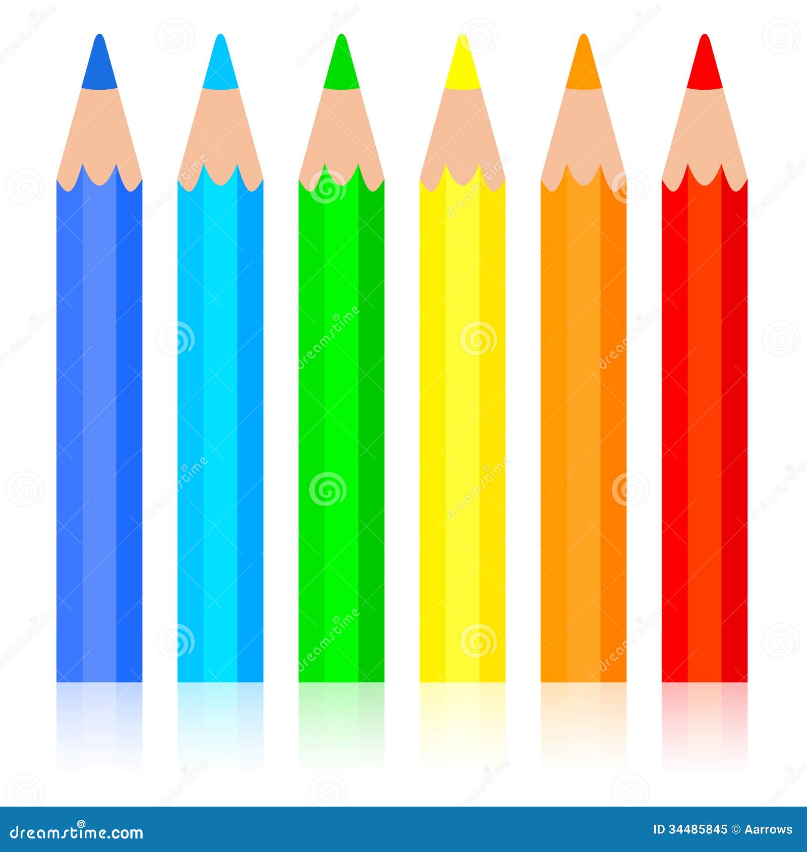 Colored pencil stock vector. Illustration of drawing - 34485845