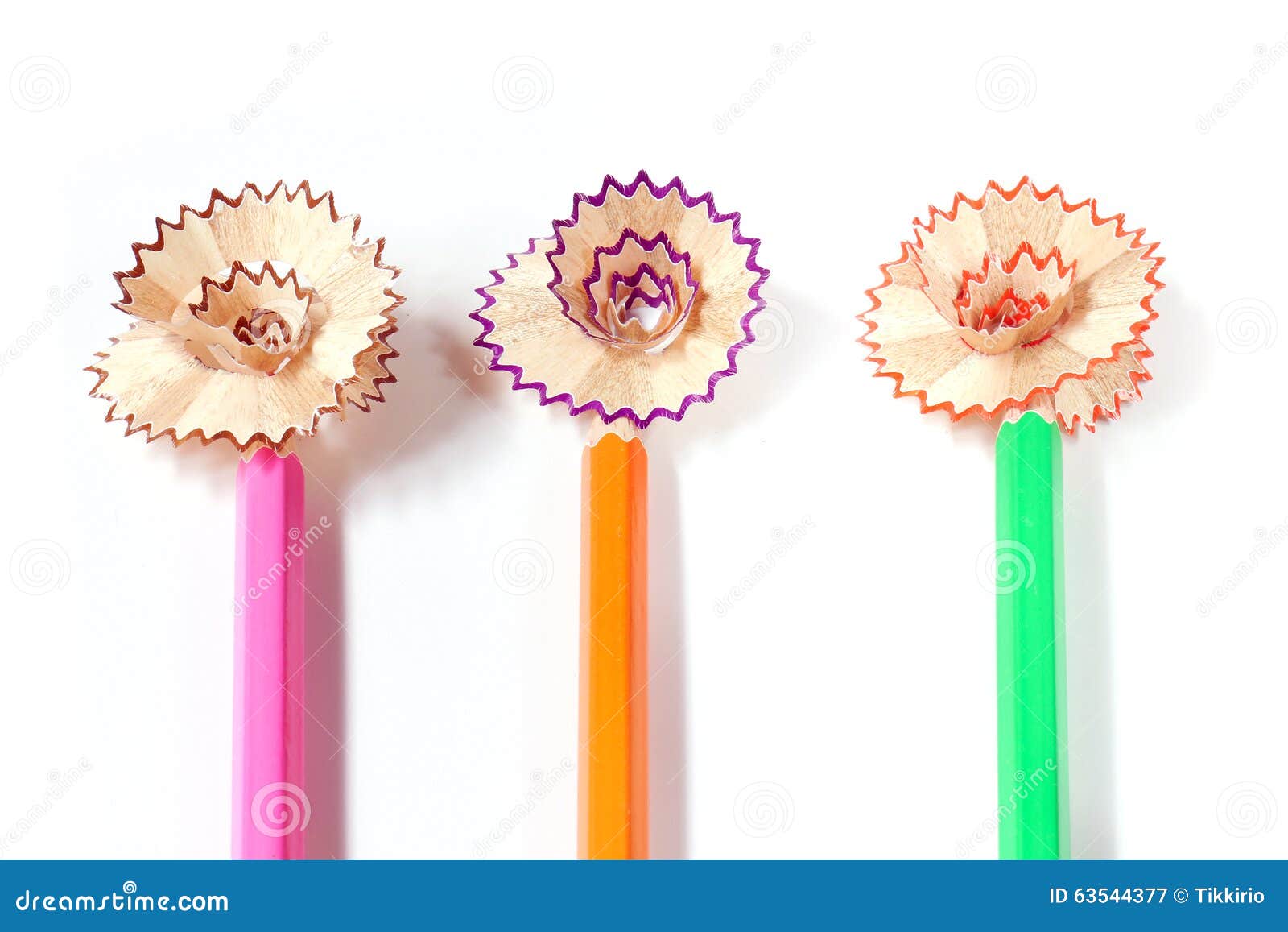 Colored Pencil Sharpening Flower Stock Image - Image of wooden ...