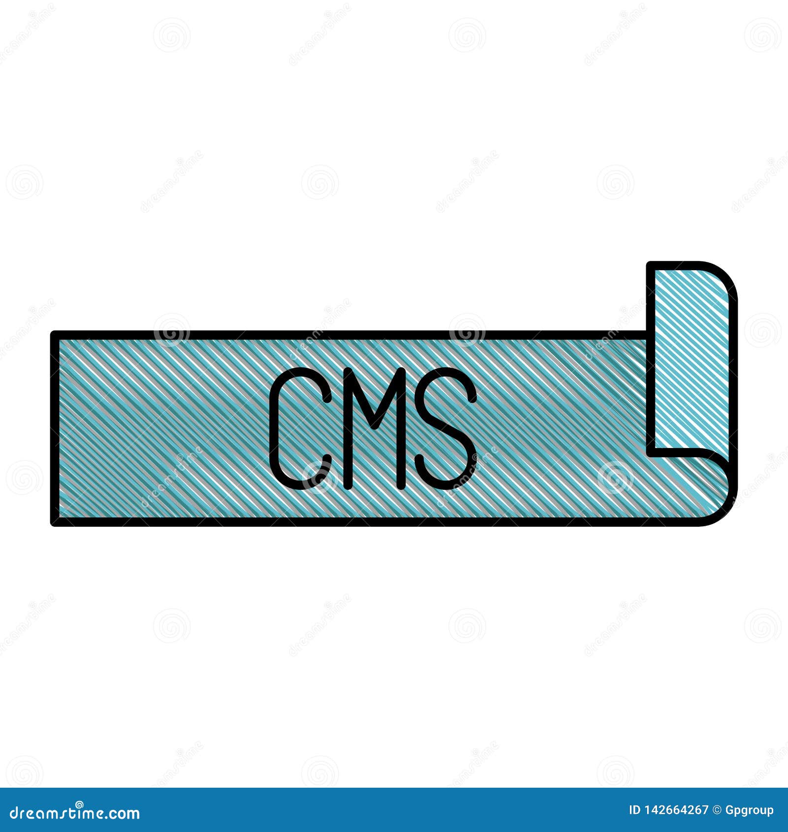 Colored Pencil Silhouette Label Text of Cms Stock Vector - Illustration ...