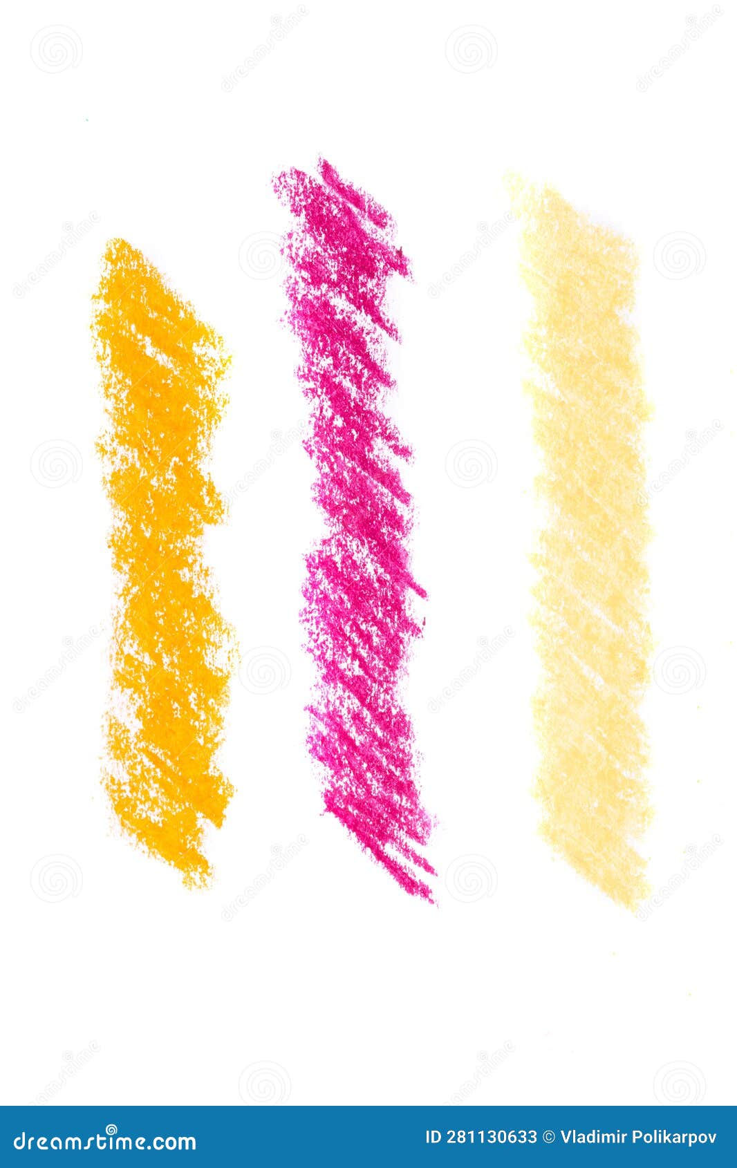 Colored Pencil Strokes Isolated on White Background Stock Image - Image ...
