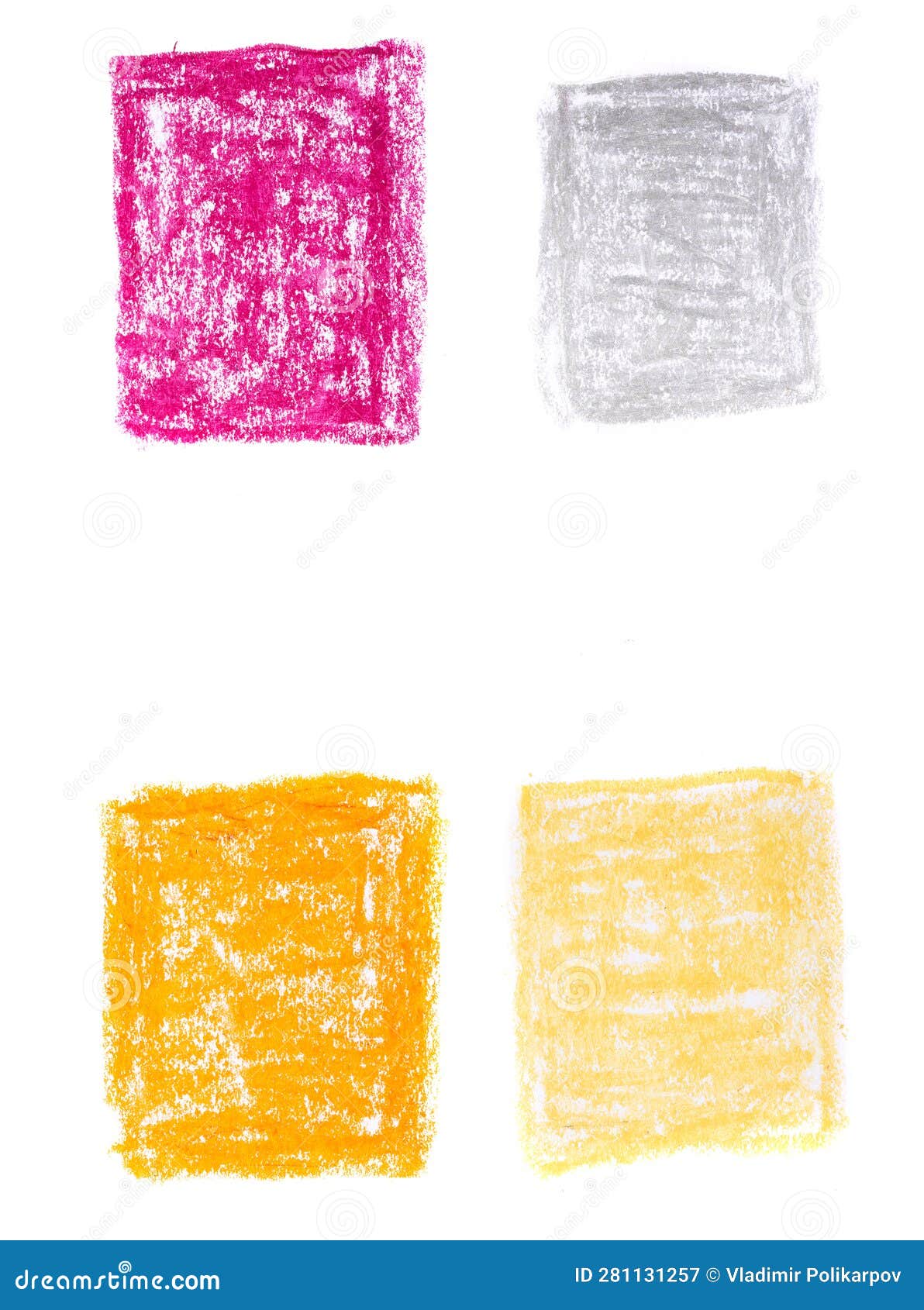 Colored Pencil Strokes Isolated on White Background Stock Image - Image ...
