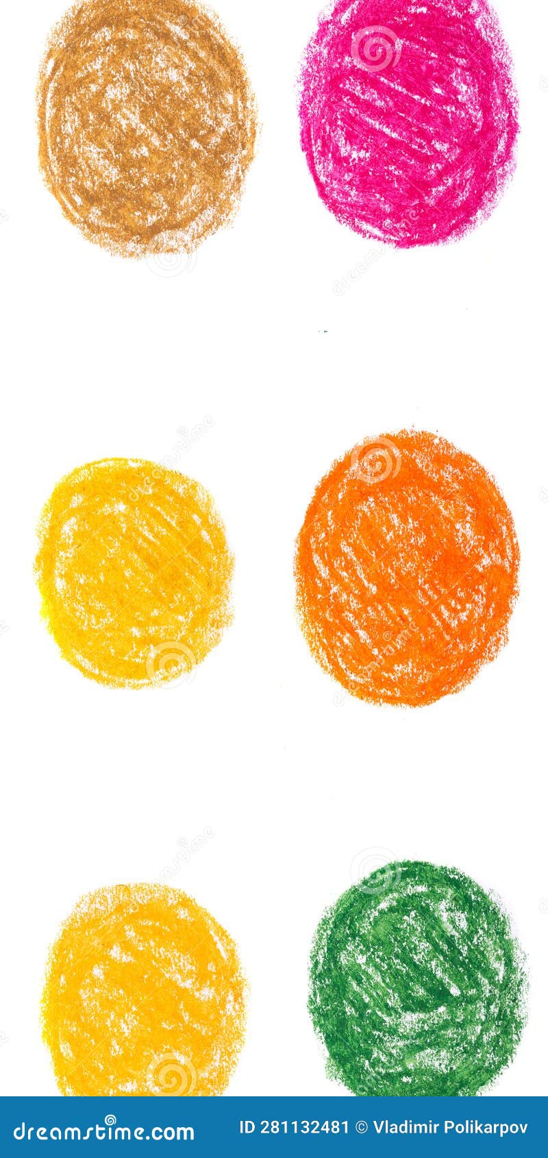 Colored Pencil Strokes Isolated on White Background Stock Image - Image ...