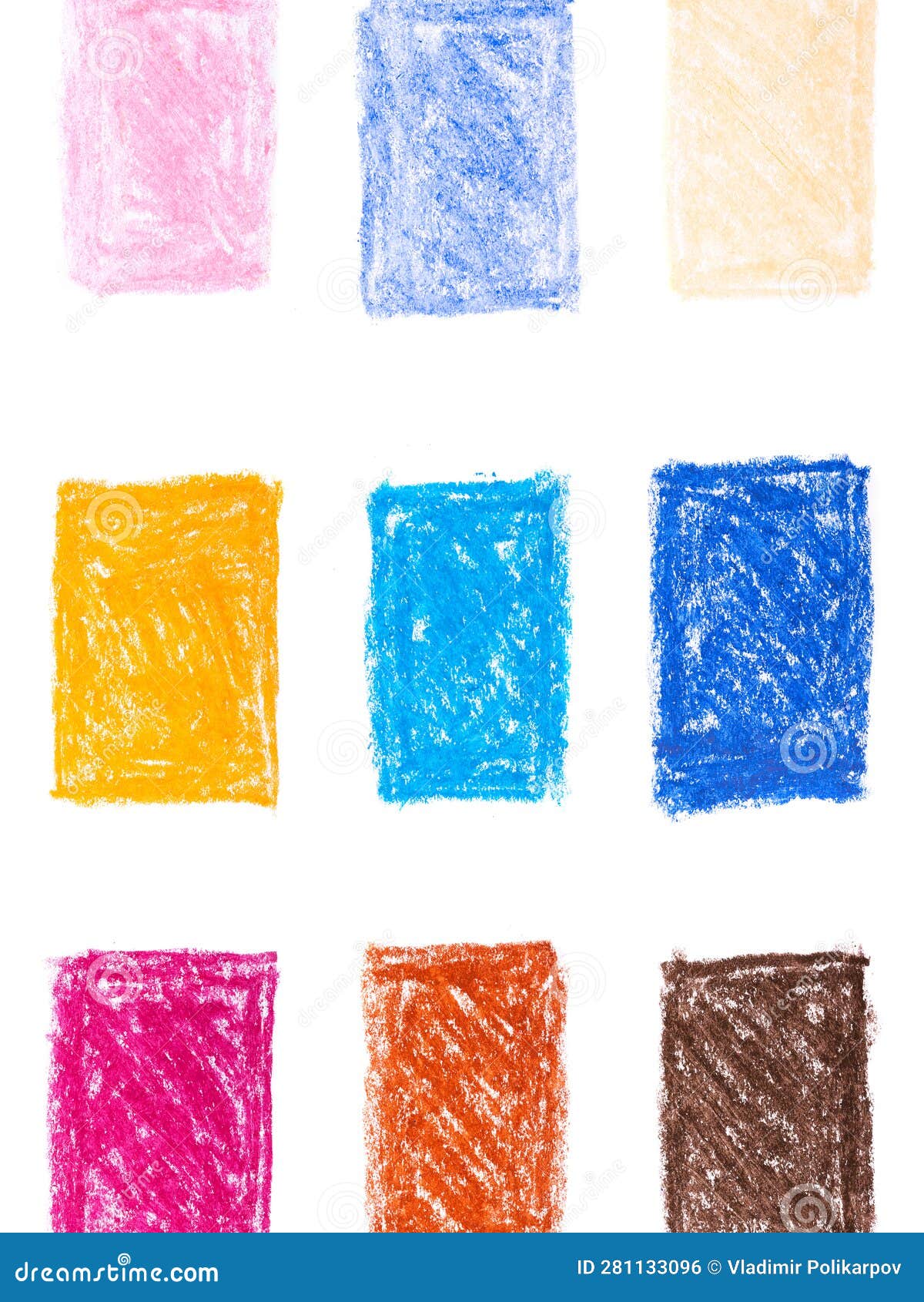 Colored Pencil Strokes Isolated on White Background Stock Photo - Image ...