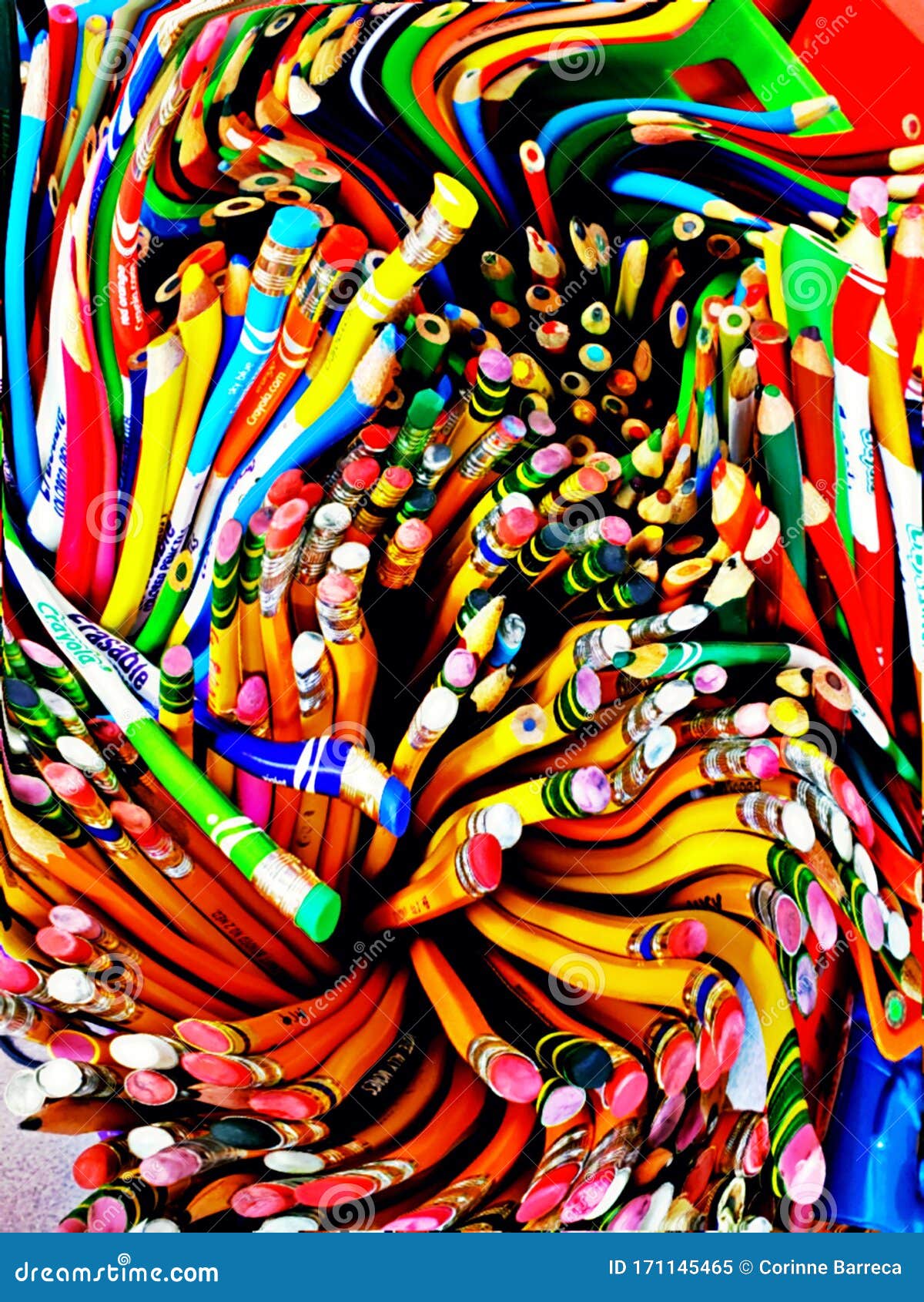 COLORED pencil swirl stock image. Image of education - 171145465