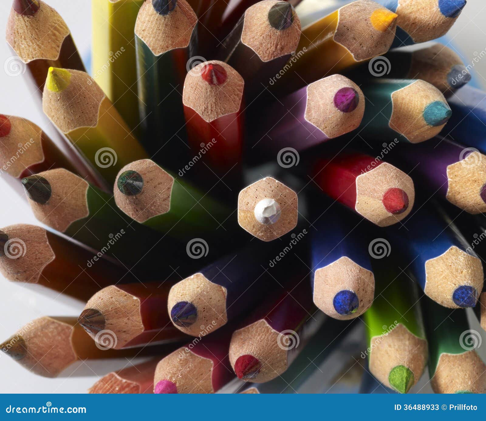 Colored pencil tips stock image. Image of close, colored - 36488933