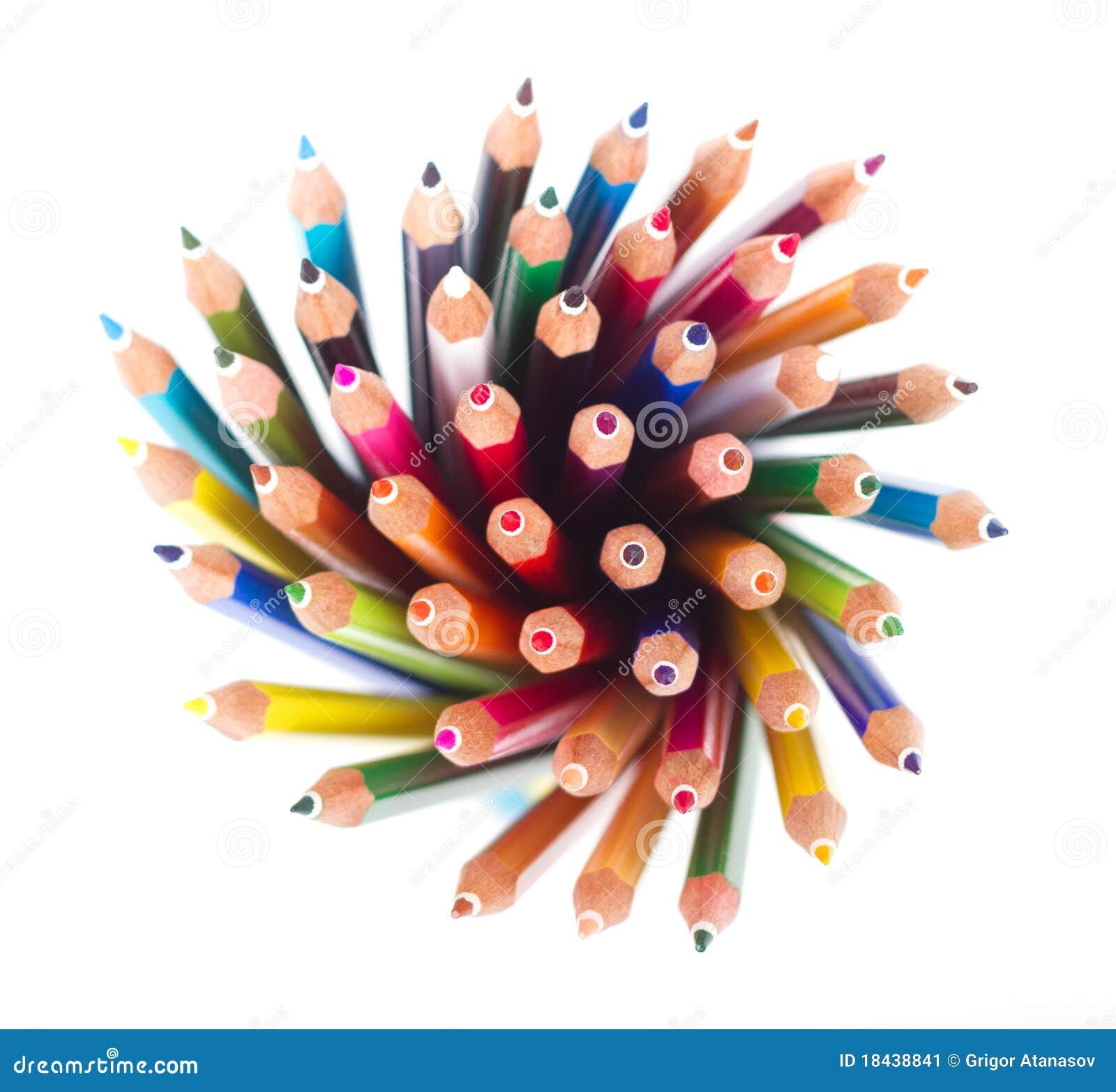 Colored Pencils In Line Royalty-Free Stock Photography | CartoonDealer ...