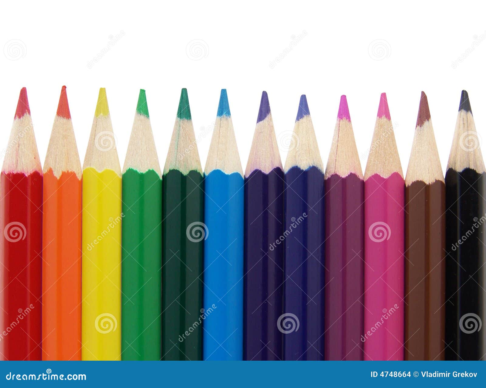 Colored pencils stock photo. Image of pastel, table, pencil - 4748664