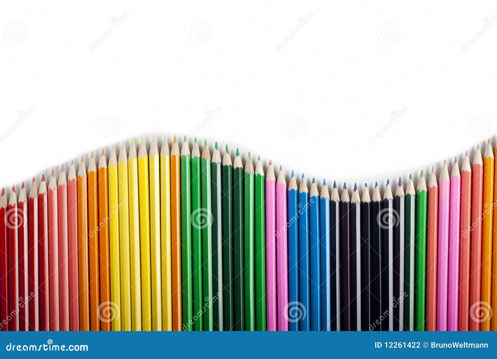 Colored Pencils Abstract Wave Stock Photo - Image of assorted, frame ...