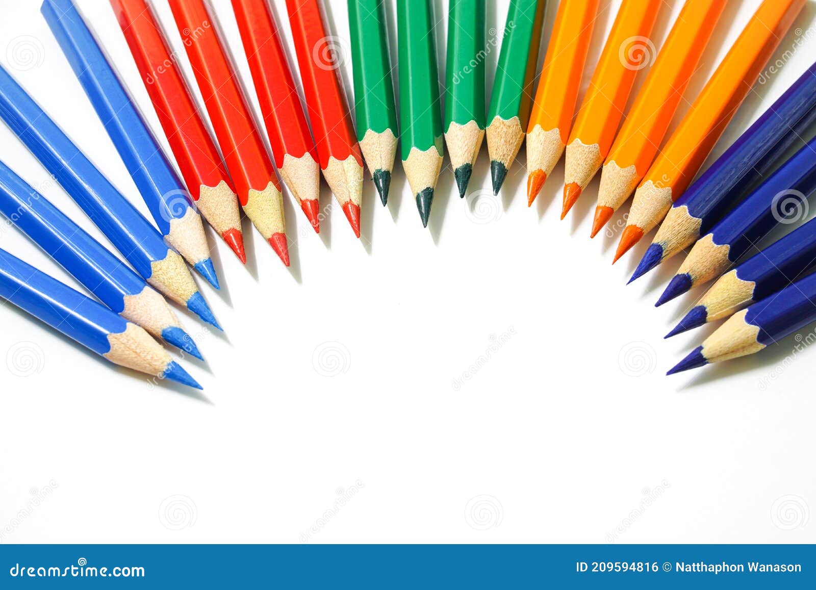 Colored Pencils Arranged in Multiple Colors Stock Photo - Image of ...