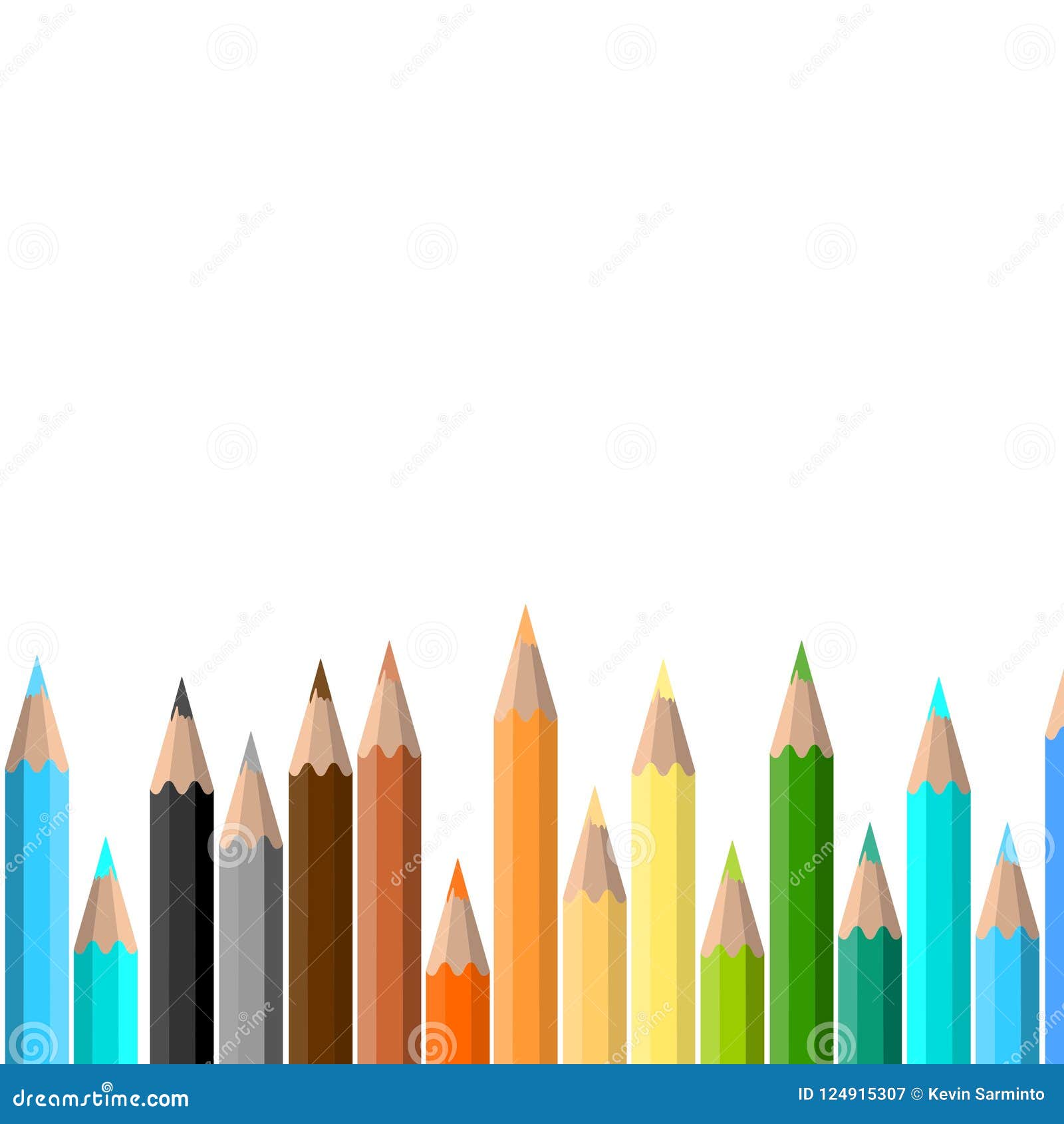 Colored pencils background stock illustration. Illustration of creative ...