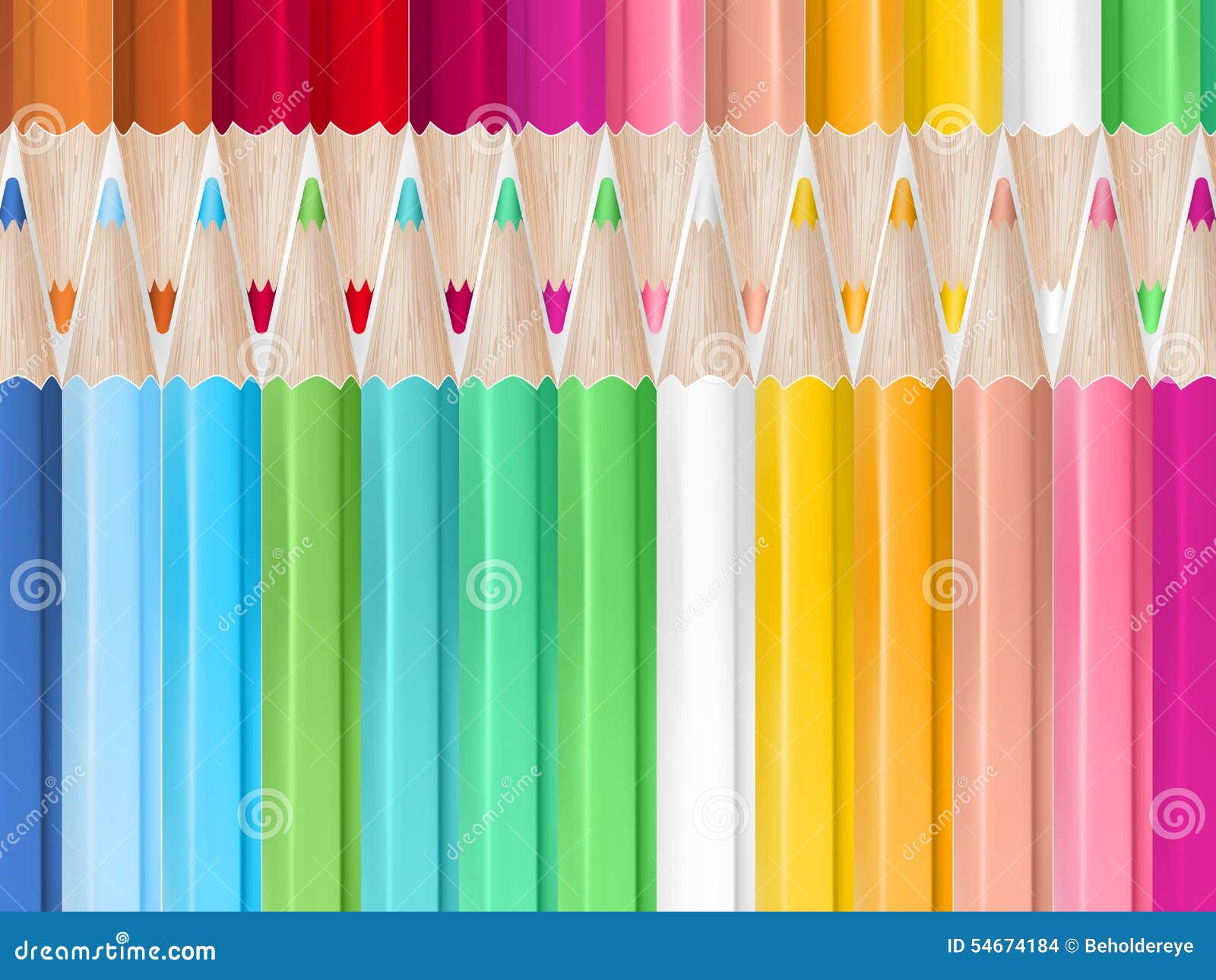Colored Pencils Background. EPS 10 Stock Vector - Illustration of ...