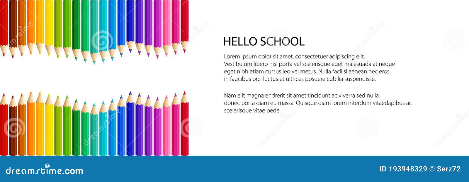 Colored pencils banner stock vector. Illustration of choice - 193948329
