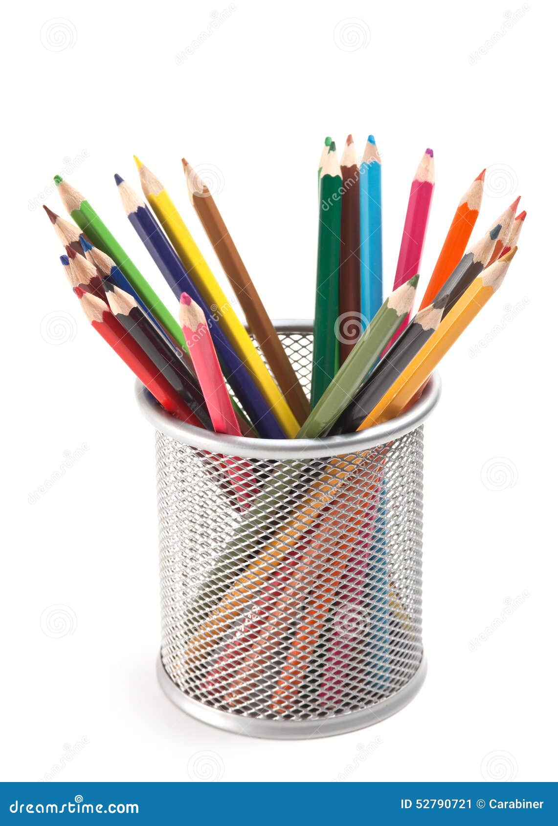 Colored Pencils In Basket Royalty-Free Stock Photo | CartoonDealer.com ...