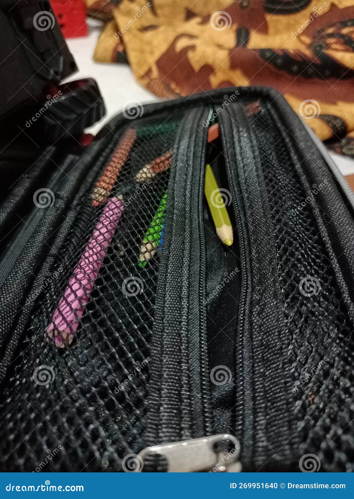 Colored Pencils in a Pencil Case Stock Photo - Image of case, pencils ...