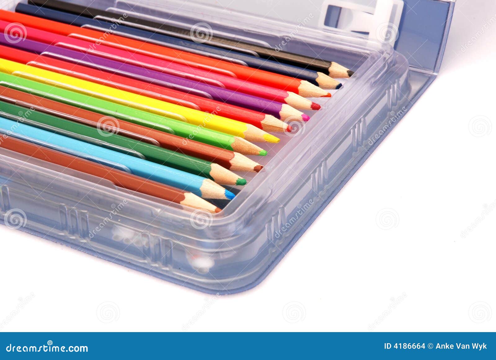 Colored Pencils in Box stock photo. Image of pencils, wood - 4186664