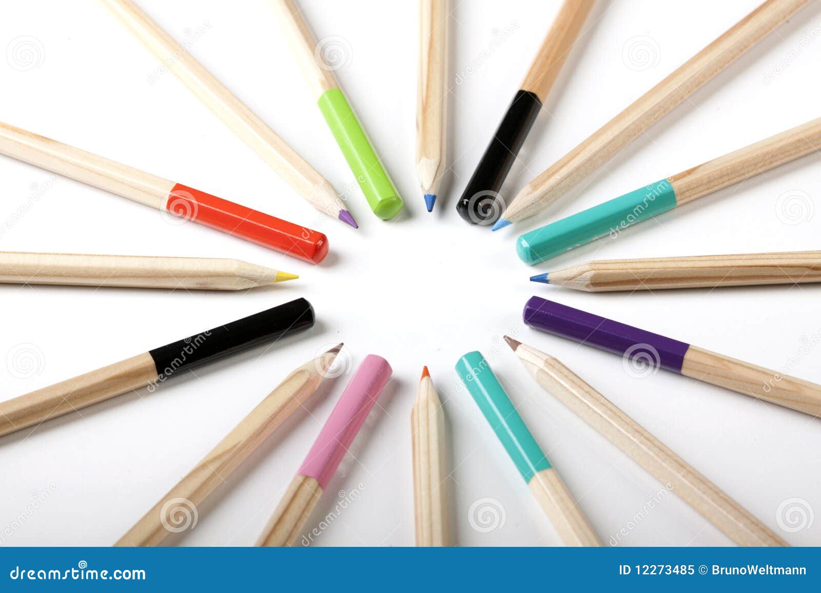 Colored Pencils Circle stock image. Image of closeup - 12273485