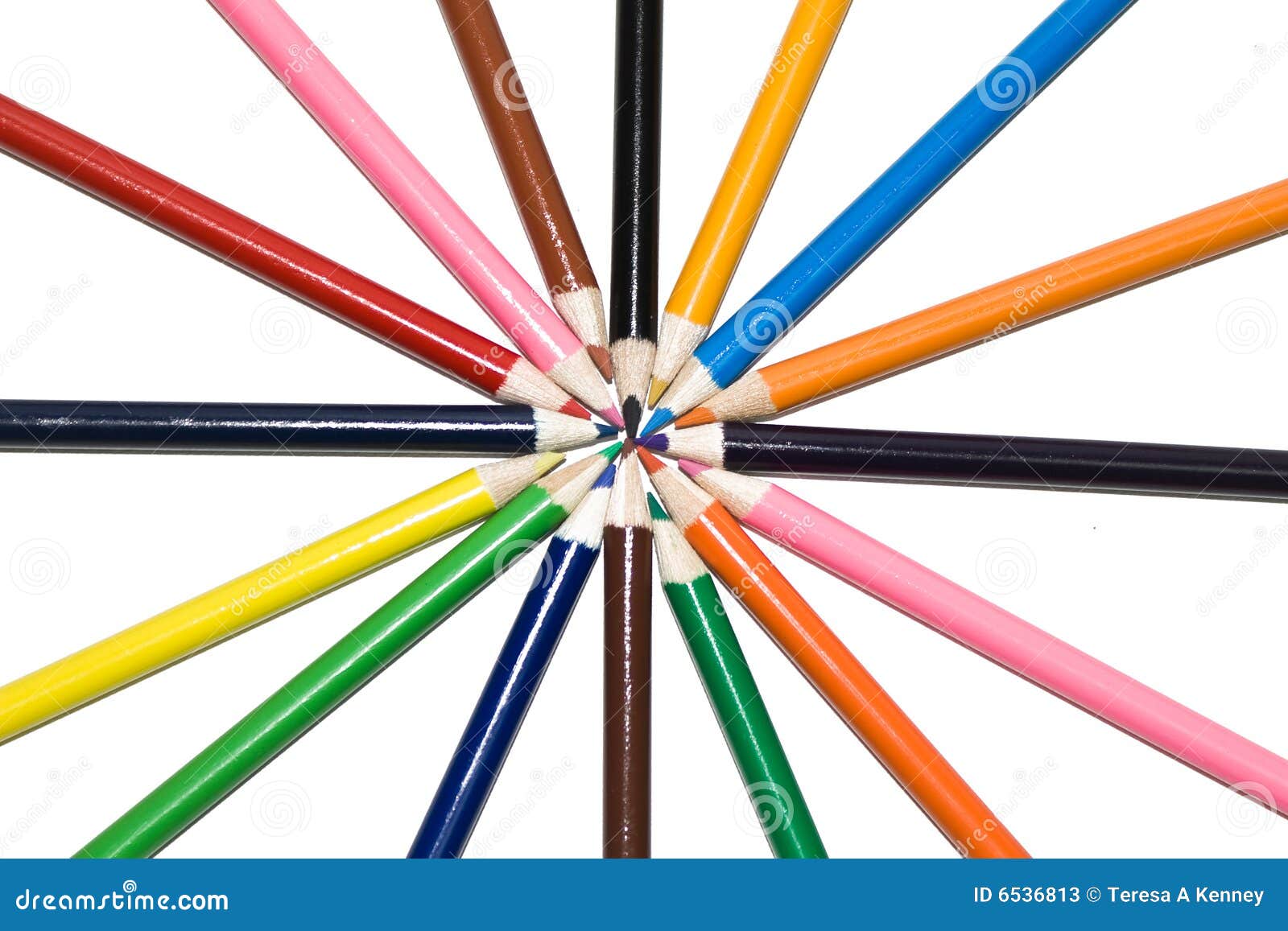 Colored Pencils in Circle stock image. Image of pencils - 6536813
