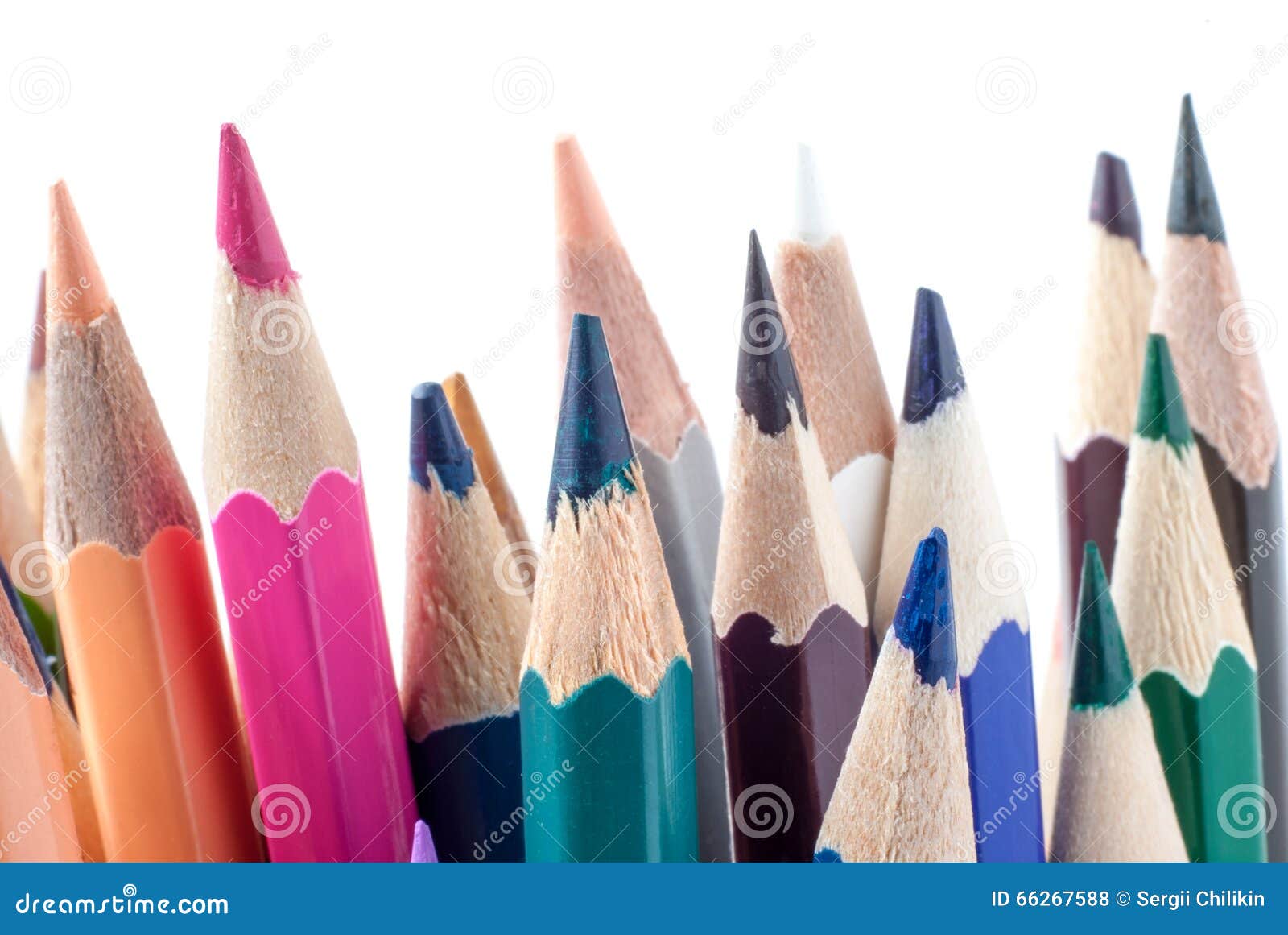 Colored pencils close-up stock photo. Image of muse, fantasy - 66267588