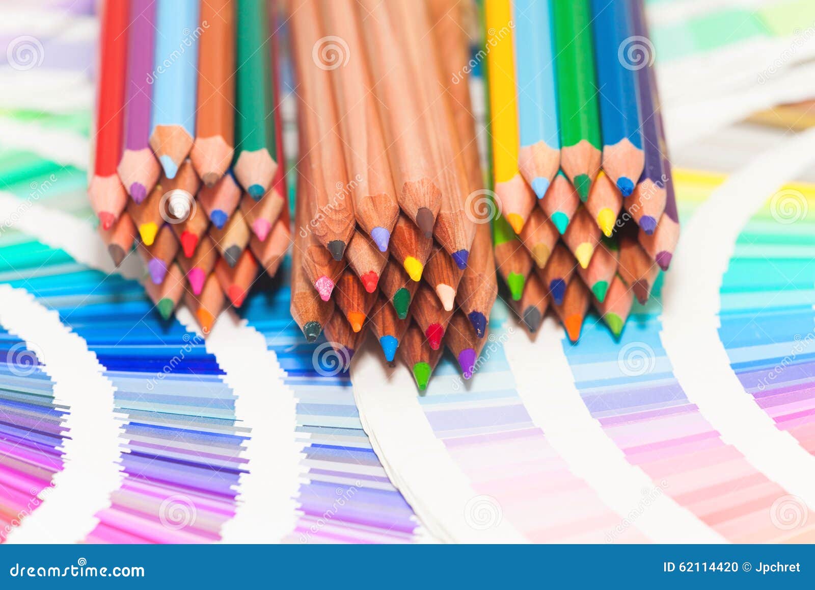 Colored Pencils and Color Chart Stock Photo - Image of colour ...
