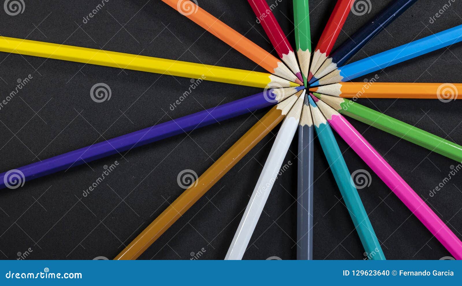Colored Pencils in a Color Order Stock Photo - Image of purple, wood ...