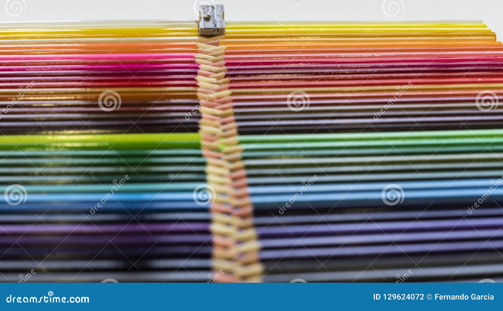 Colored Pencils in a Color Order Stock Photo - Image of light, green ...