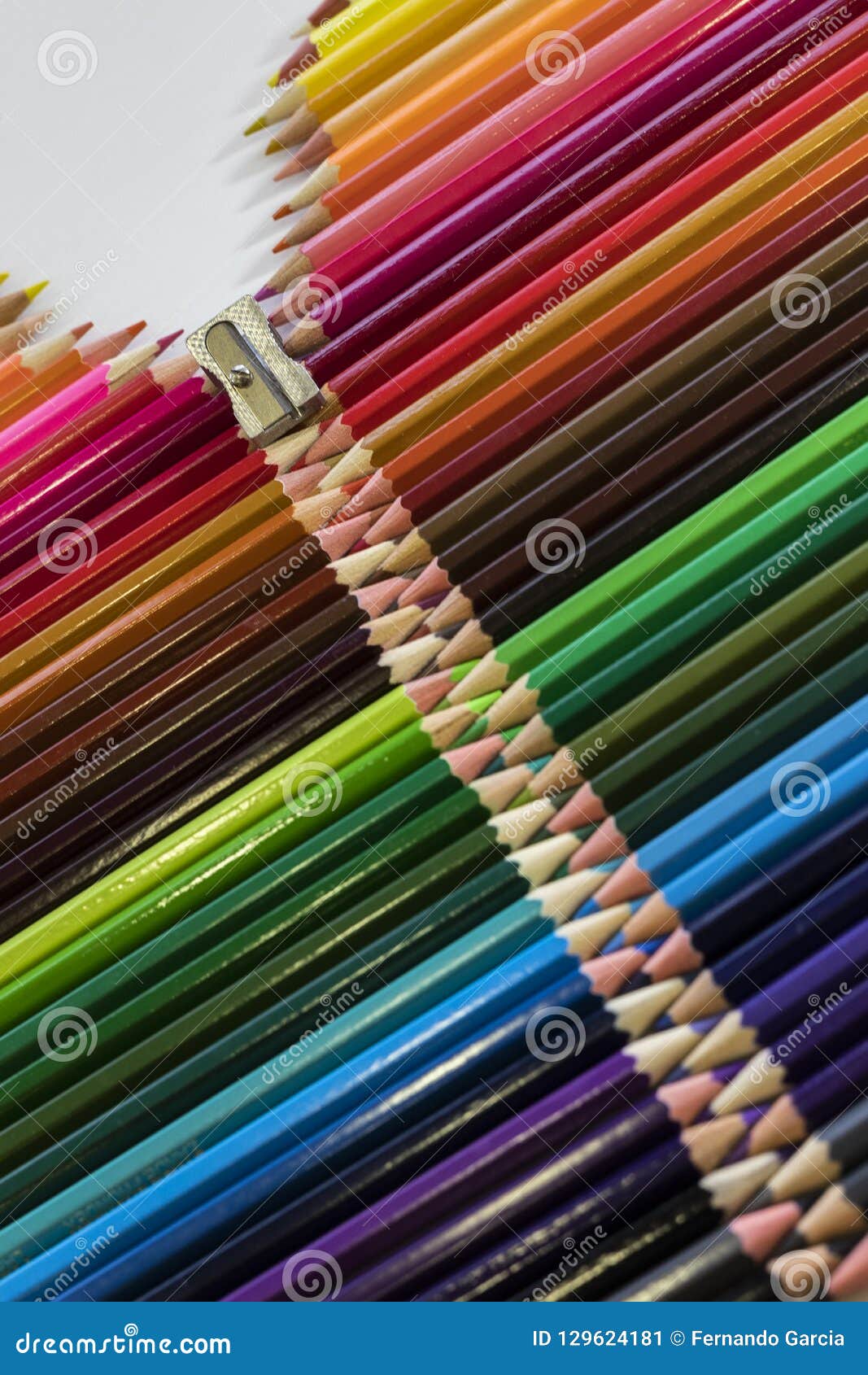 Colored Pencils in a Color Order Stock Image - Image of purple, zipper ...