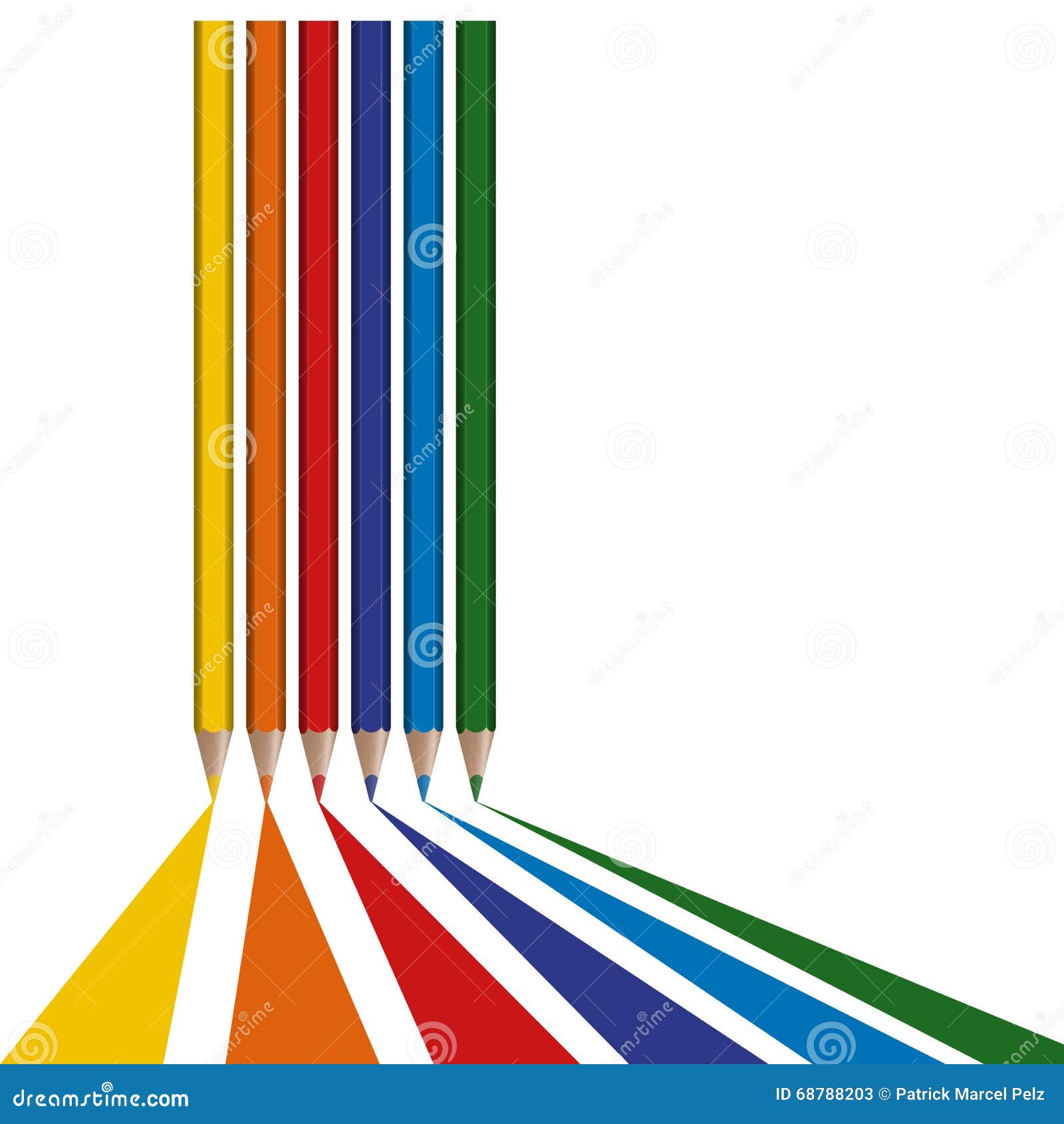 Colored pencils draw lines stock vector. Illustration of crayons - 68788203