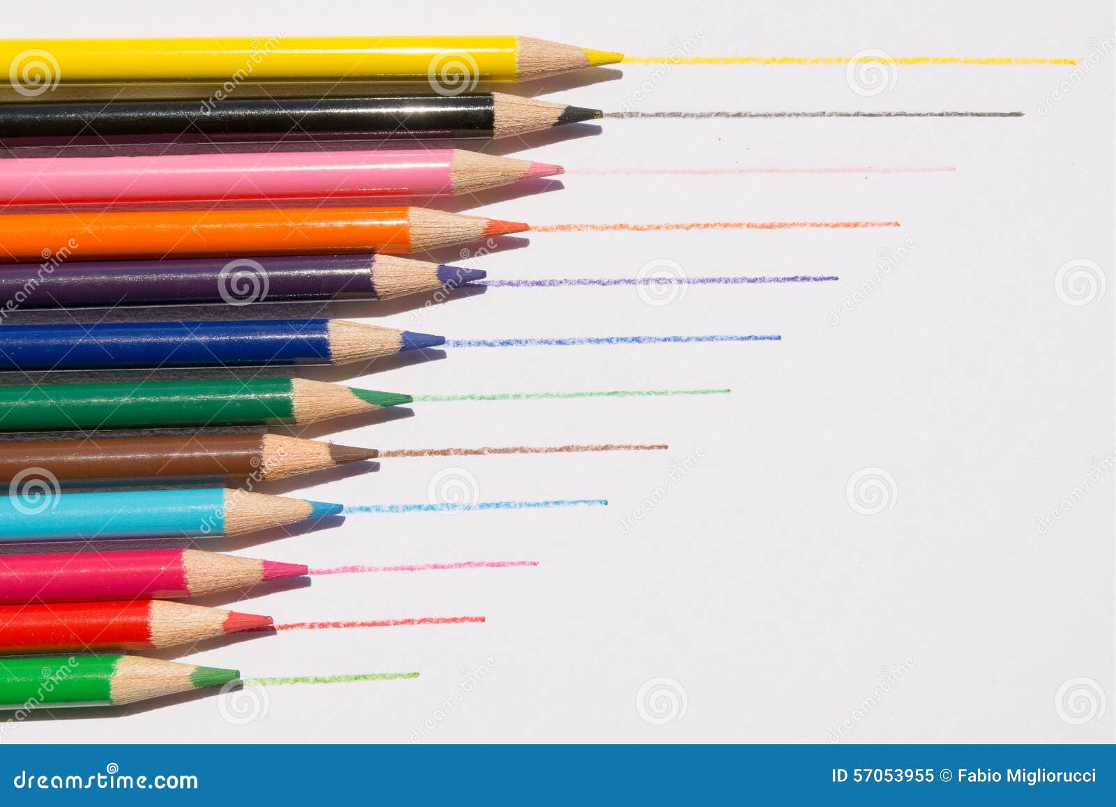 Colored pencils drawing stock image. Image of wood, color - 57053955