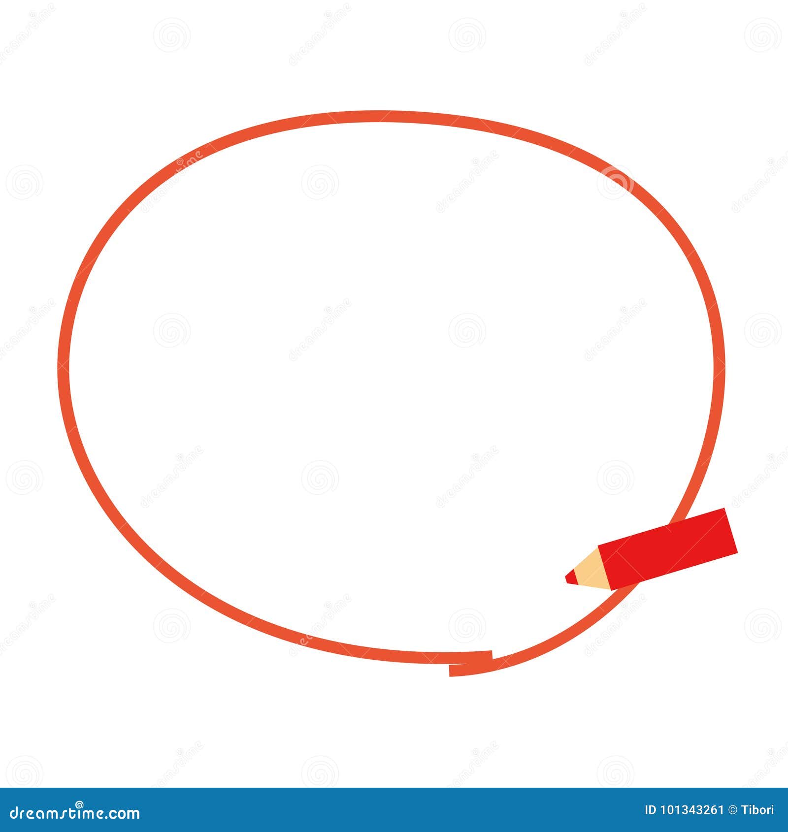 Colored Pencils Frames, Circle Stock Illustration - Illustration of ...