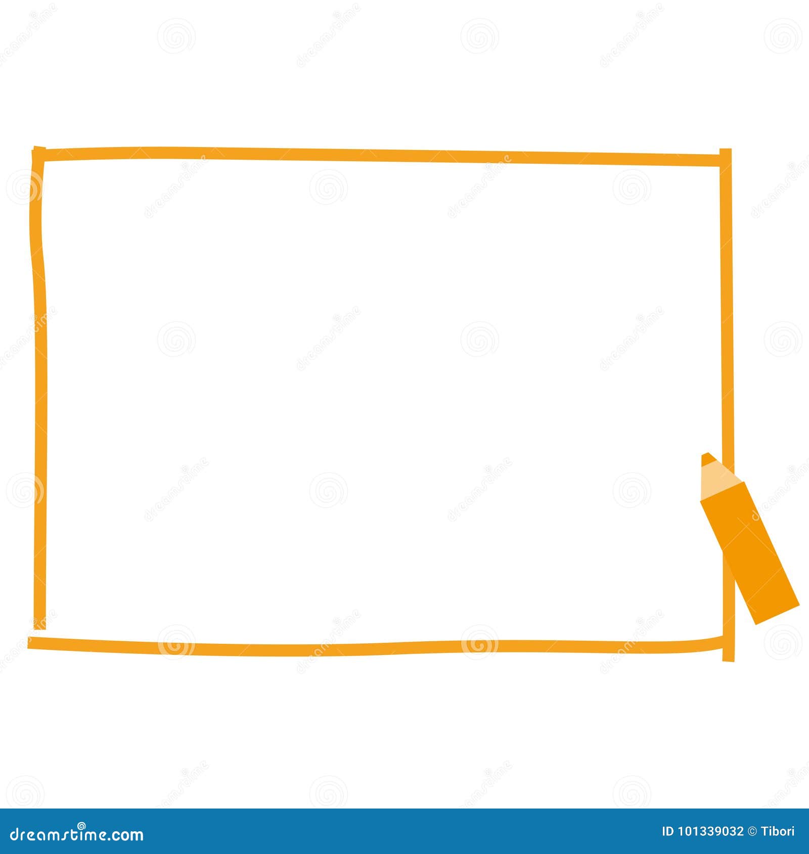 Colored Pencils Frames, Rectangle Stock Illustration - Illustration of ...