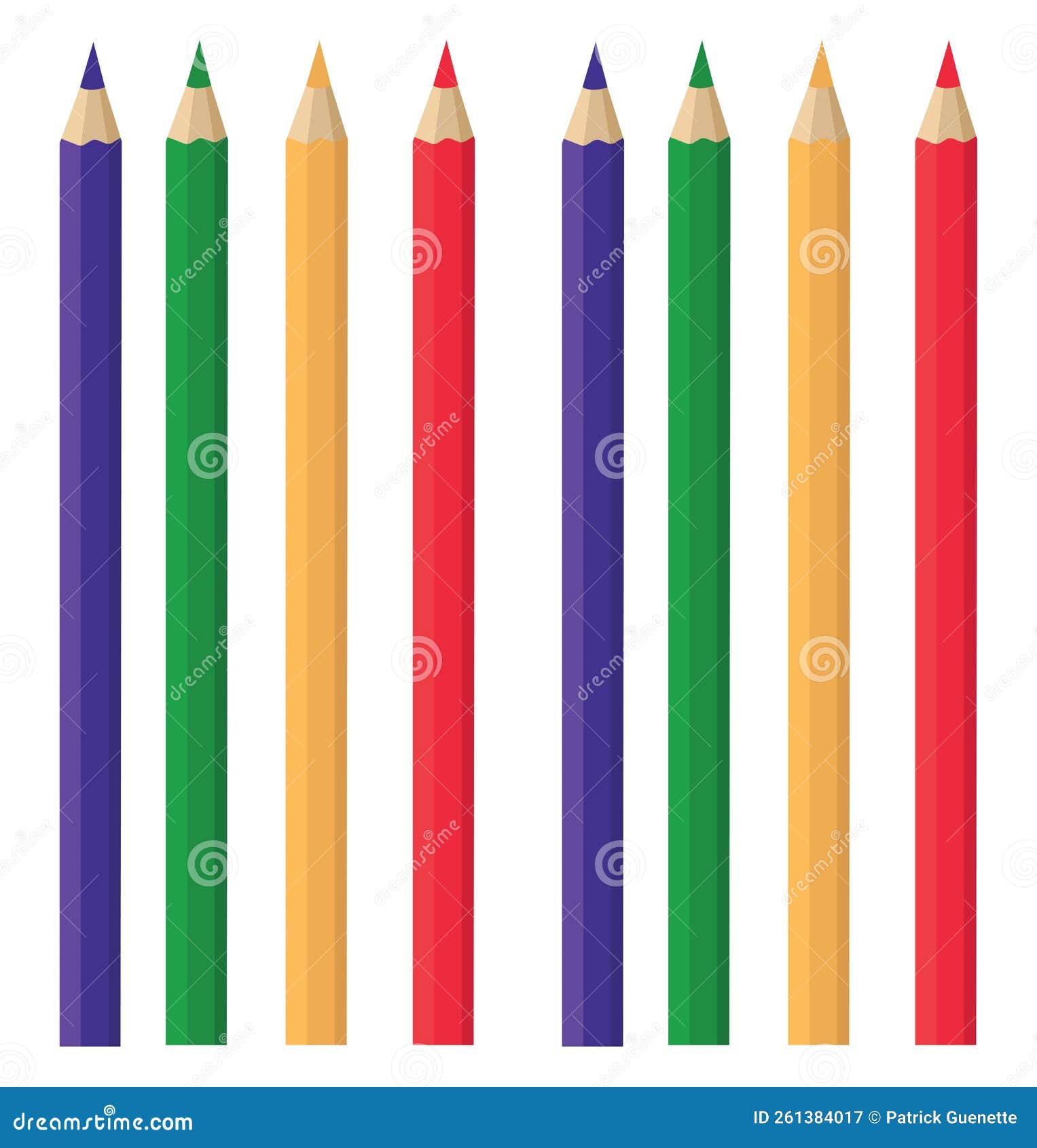 Colored pencils, icon stock vector. Illustration of crayon - 261384017