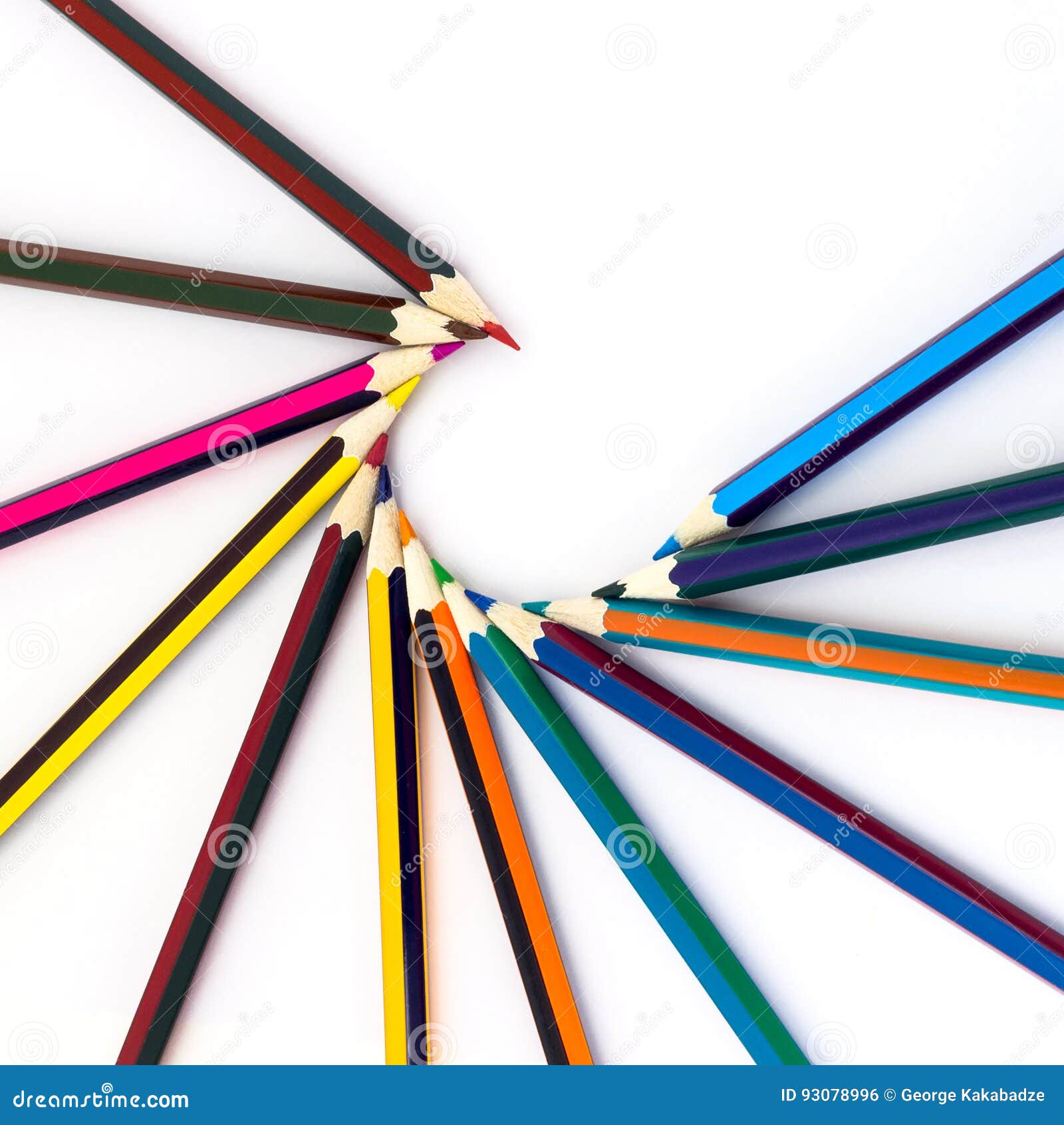 Colored Pencils Isolated on a White Background Stock Photo - Image of ...
