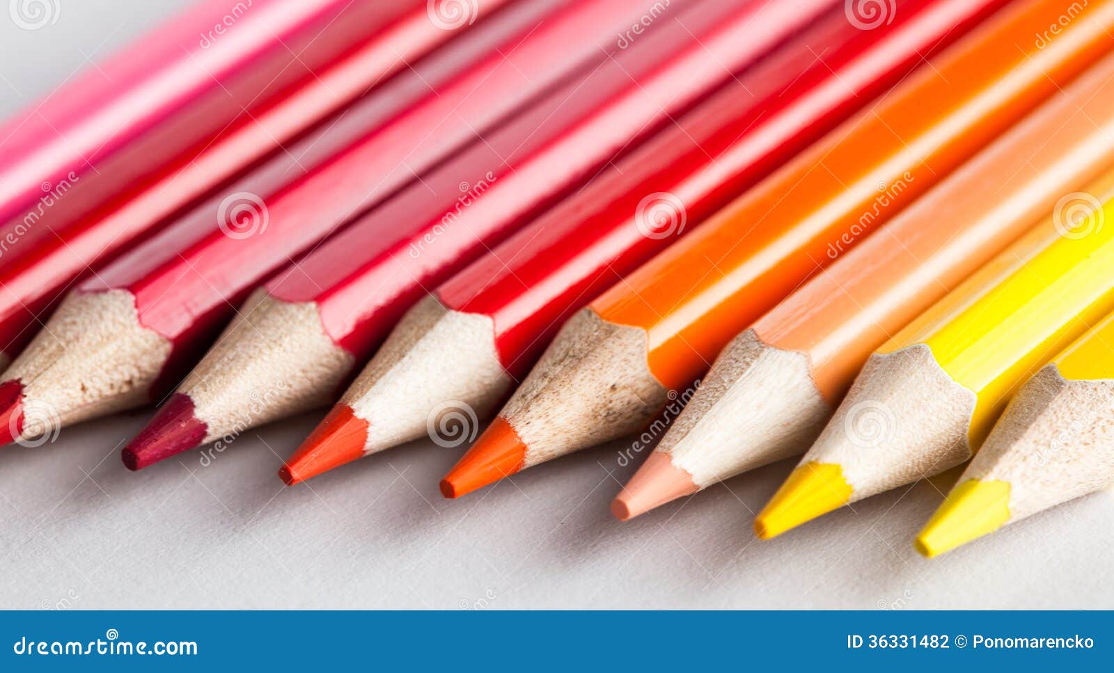 Colored Pencils Lying on Table Stock Photo - Image of pencil, isolated ...
