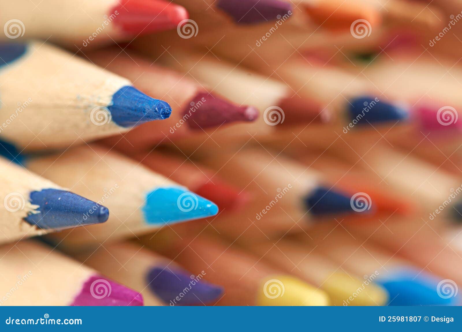 Colored pencils macro stock image. Image of drawing, manicure - 25981807