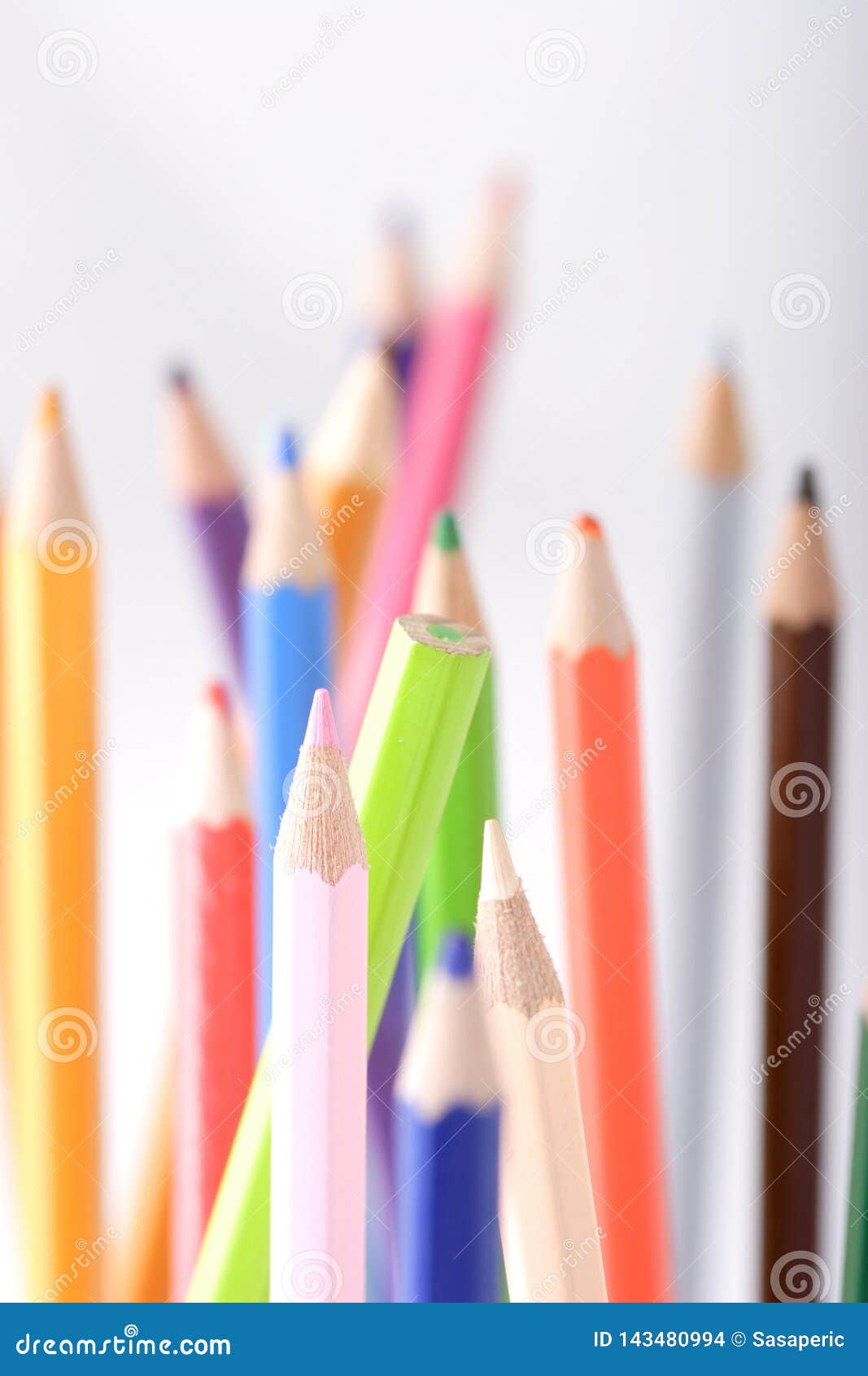 Colored Pencils Macro Picture, Shallow Depth of Field Stock Photo ...