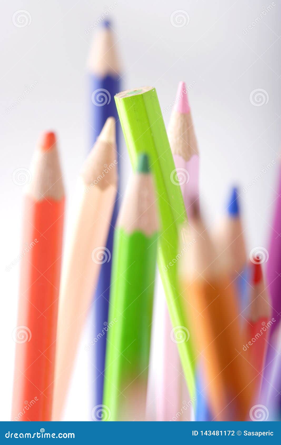 Colored Pencils Macro Picture, Shallow Depth of Field Stock Photo ...