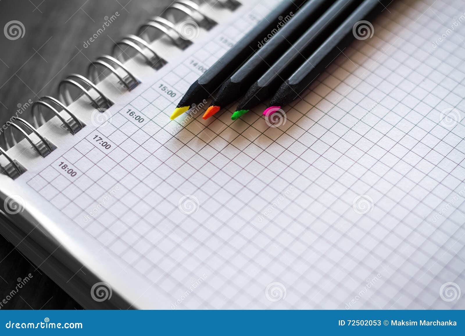 Colored Pencils with a Notebook Stock Image - Image of concept, color ...