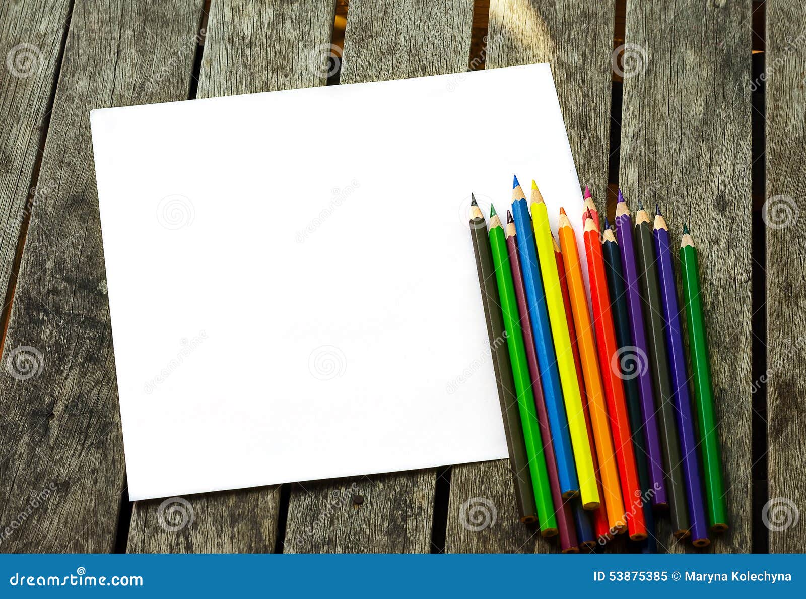 Colored Pencils with Painted Sun Stock Image - Image of paper, green ...