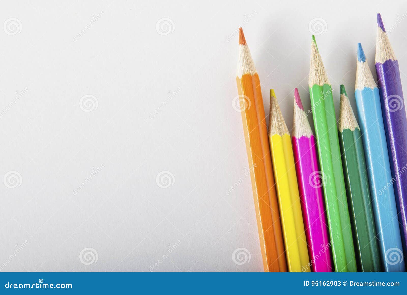 Colored pencils on paper stock image. Image of draw, group - 95162903