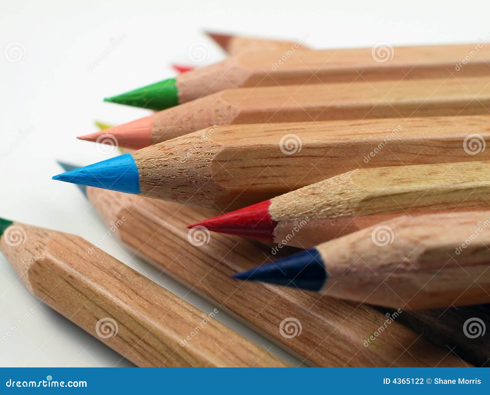 Colored Pencils-Pile stock photo. Image of point, white - 4365122