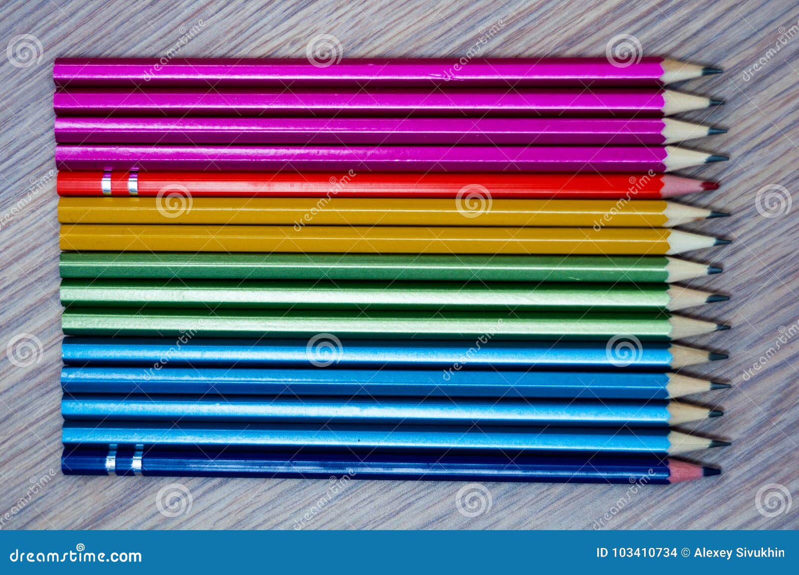 Colored Pencils in Rainbow Order Stock Photo - Image of homosexual ...
